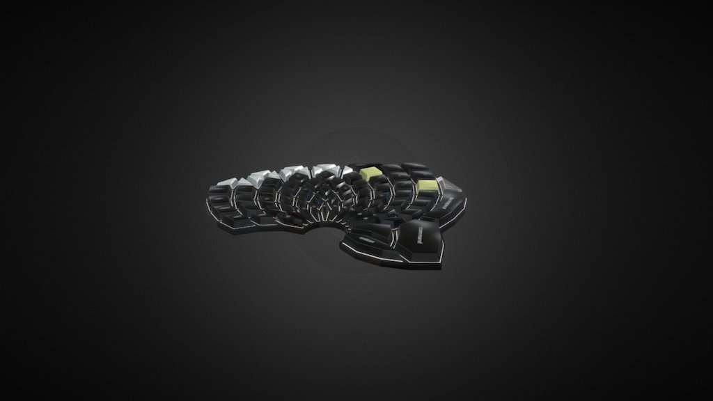 One Handed Keyboard Design Concept - 3D model by Mike Lee (@Kaohlis ...