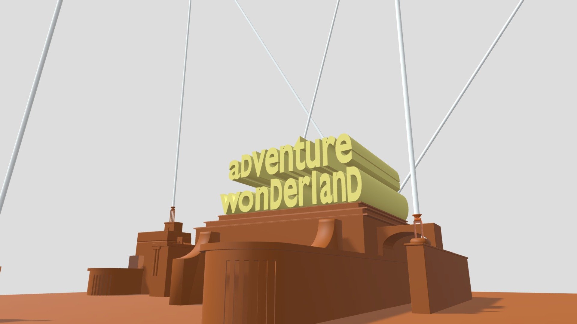 Adventure Wonderland logo remake - 3D model by GTRBFDIP & Rocket LTES ...