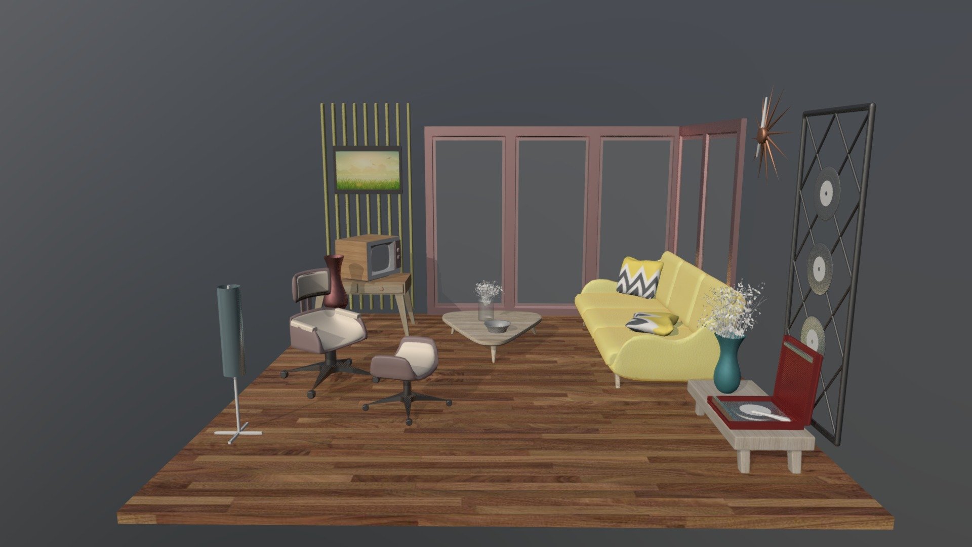 Hall Interior - Download Free 3D model by Macreates [791d0ba] - Sketchfab