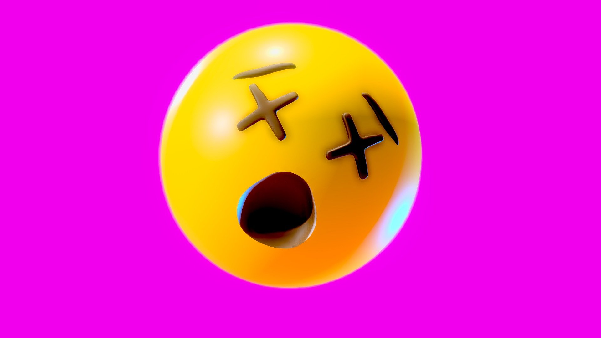 Faint or Dead Face Emoticon Emoji or Smiley - Buy Royalty Free 3D model ...
