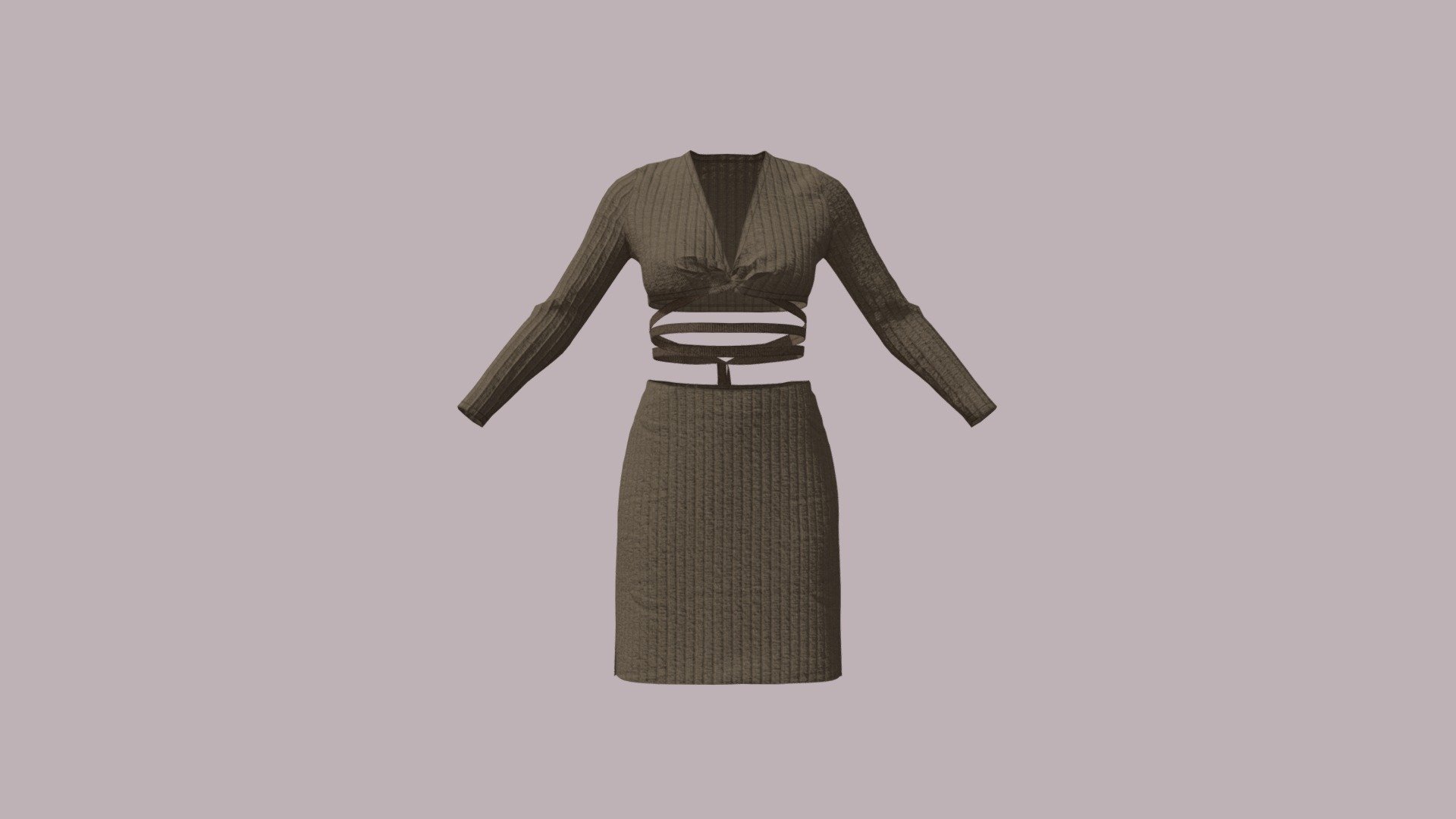Wrap Tie Waist Set - 3D model by featuringbyoi [7921962] - Sketchfab