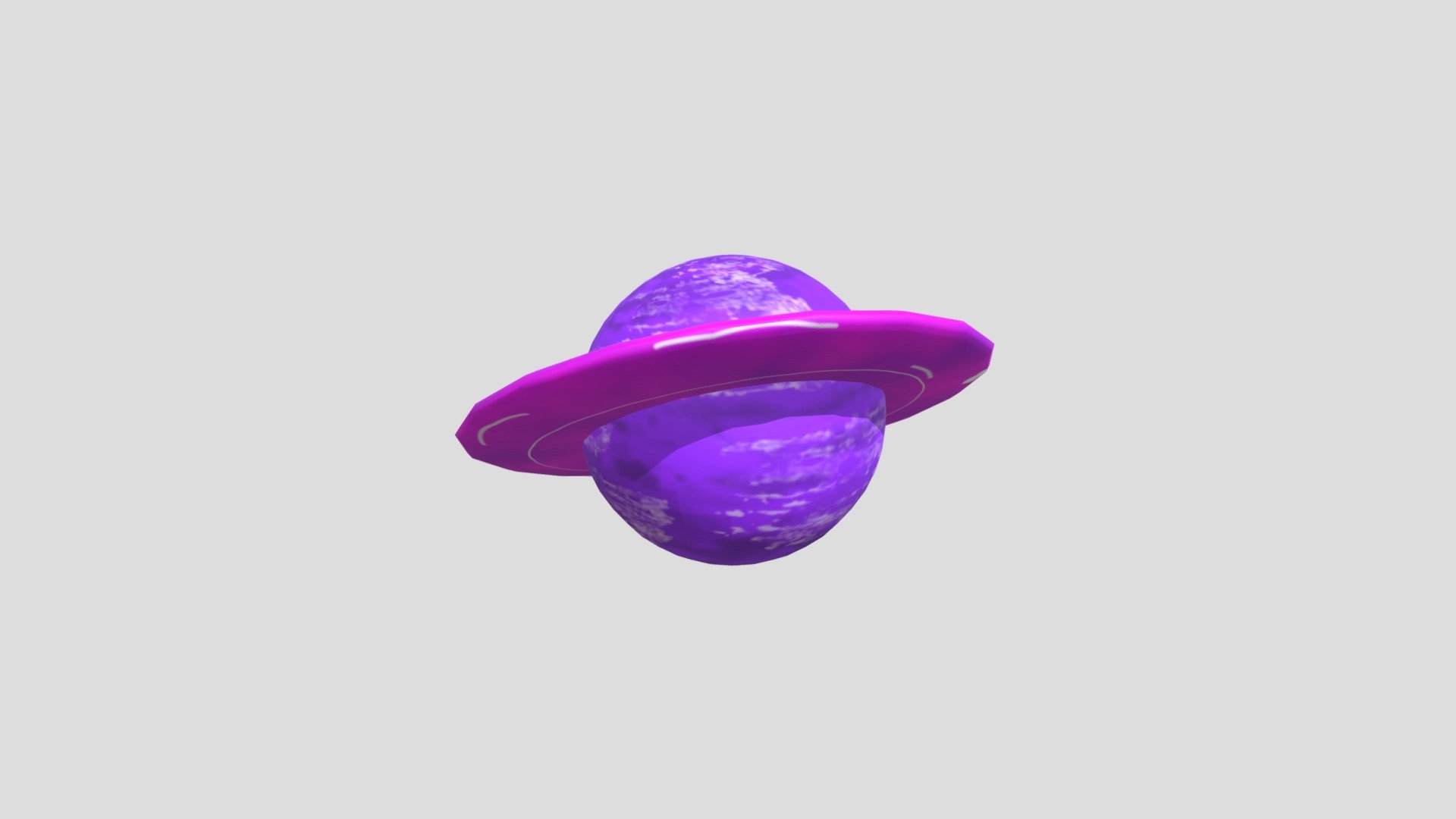 Planet Purple & rings - 3D model by MarleyI [79249f3] - Sketchfab