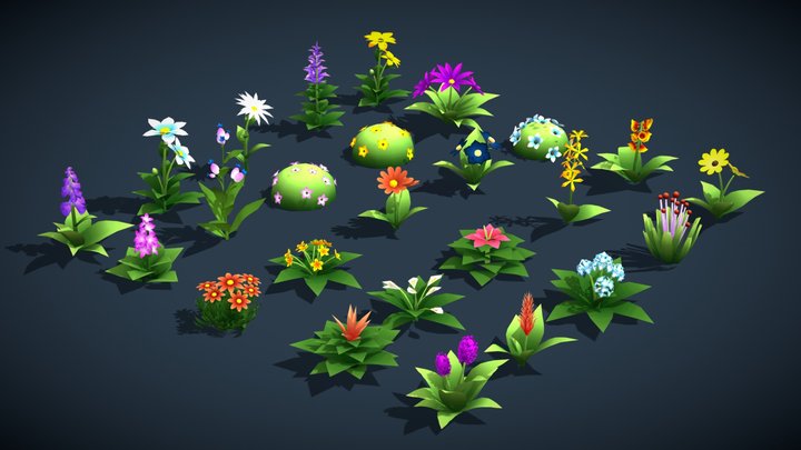 Flowers 3D models - Sketchfab