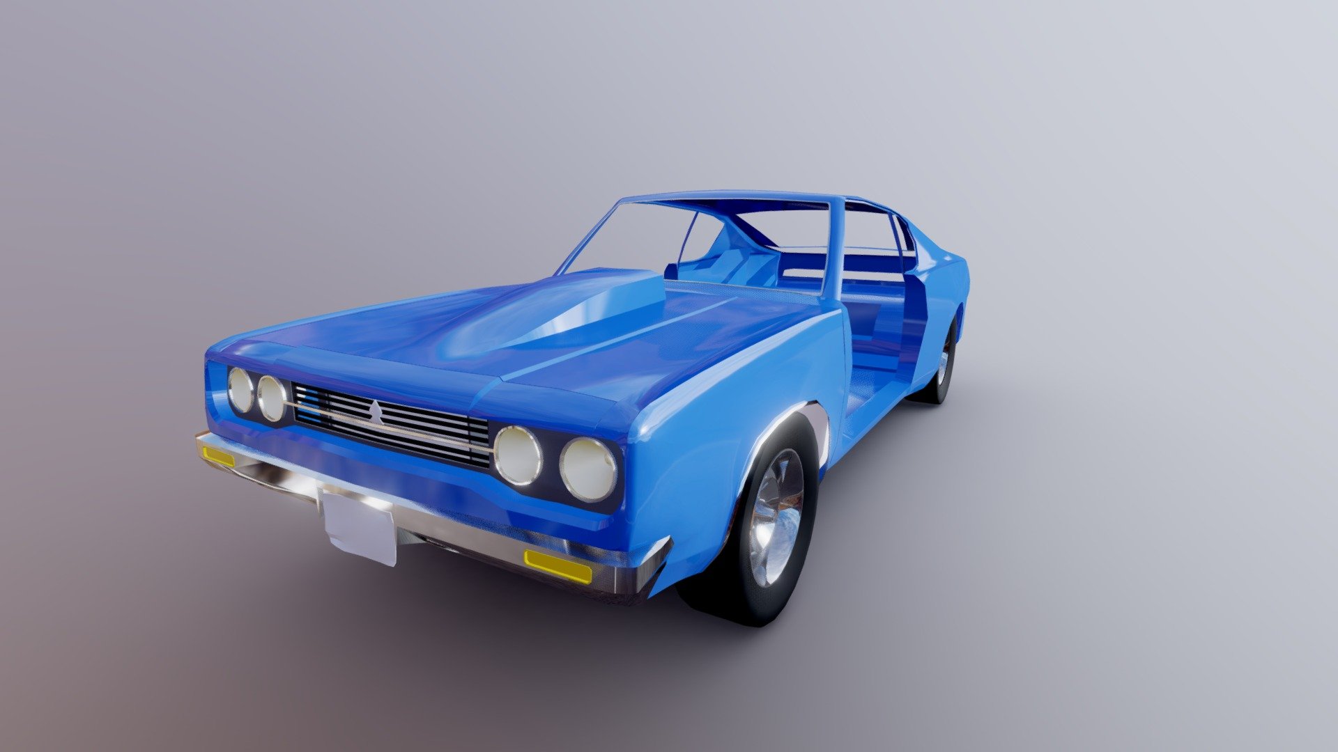 Fictional Muscle Car - 3D model by Julien Vanelian (@JulienVanelian ...