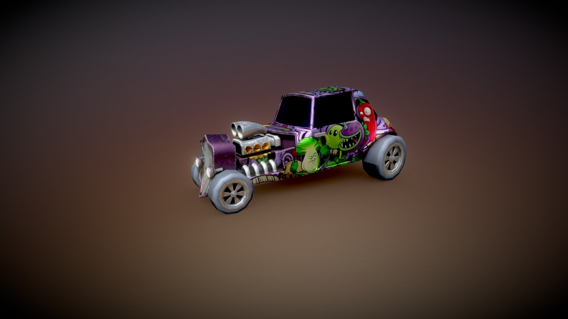 Low Poly Hot Rod - 3D model by SamL (@SamL06) [792f168] - Sketchfab