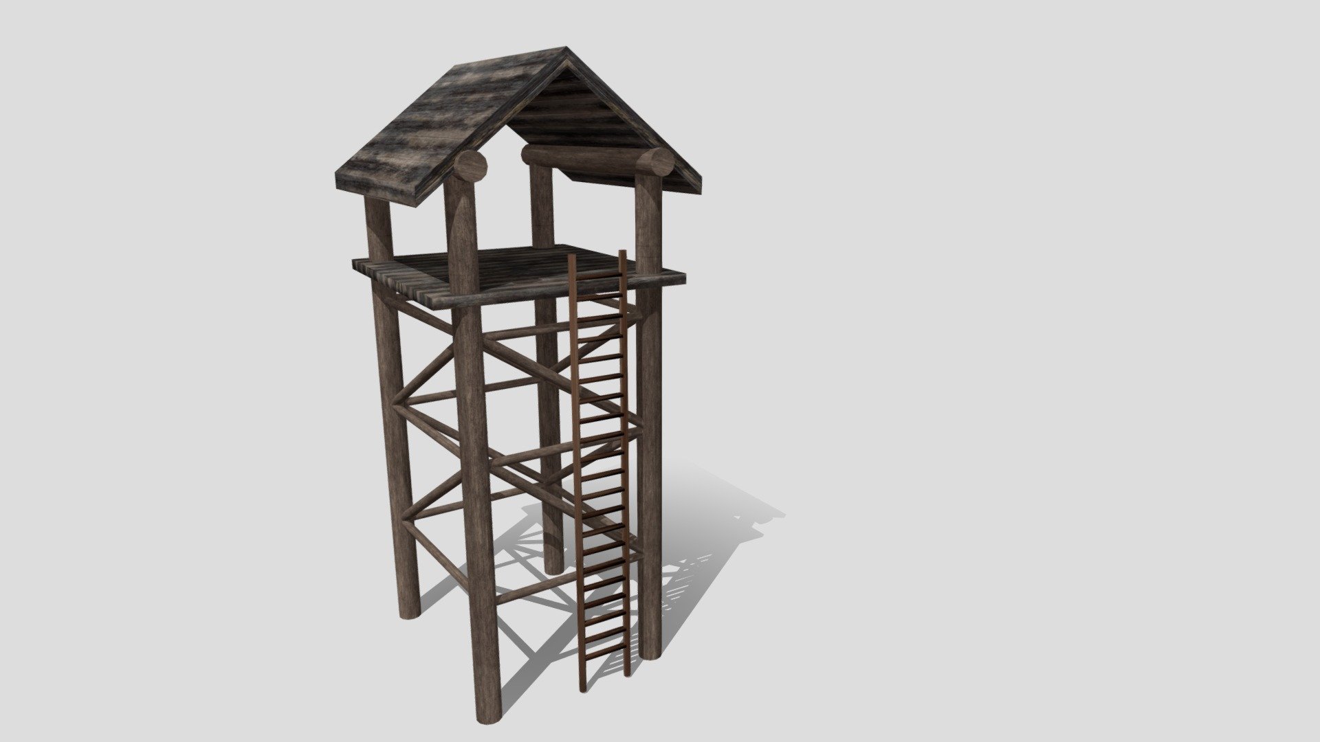 Observation tower Low-poly 3D model - Download Free 3D model by Qualix ...