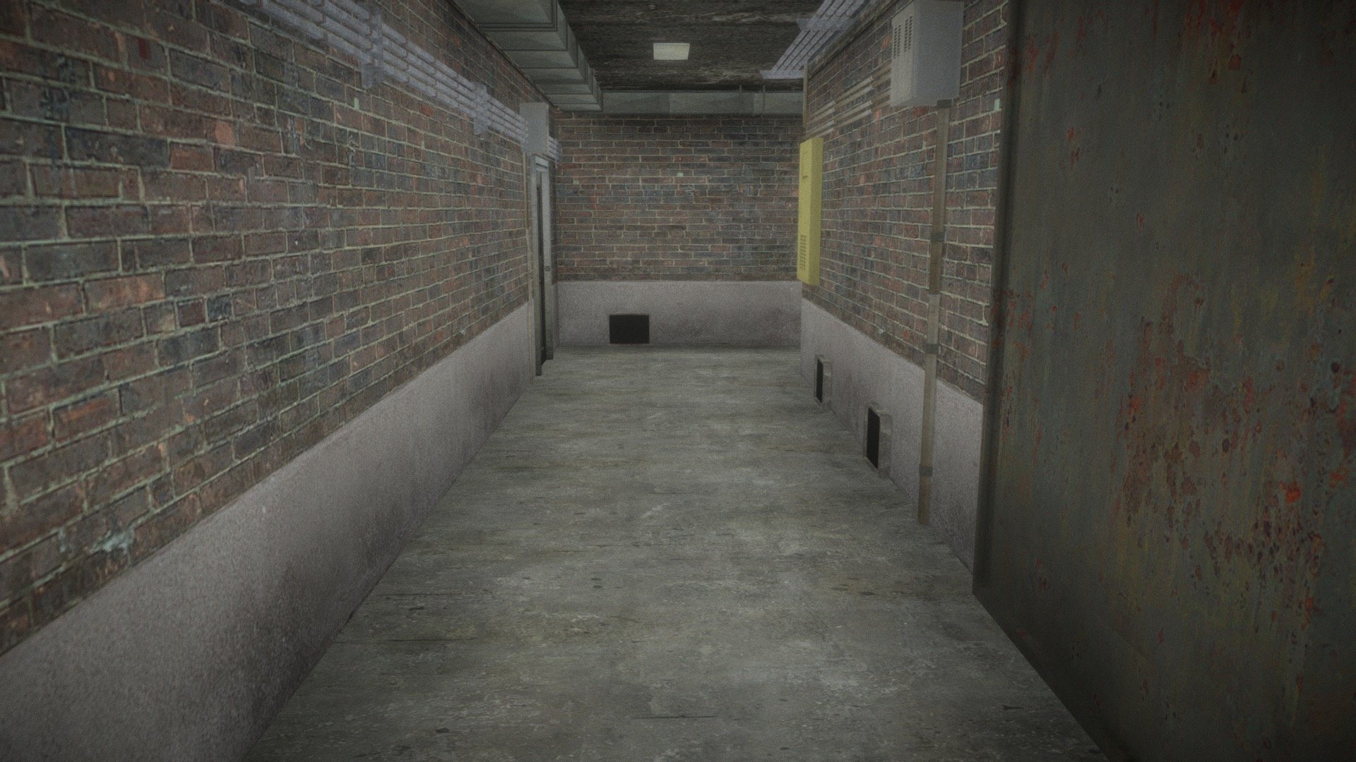 Prison Hallway - Download Free 3D model by Katydid (@Katydid.) [792fb0f ...