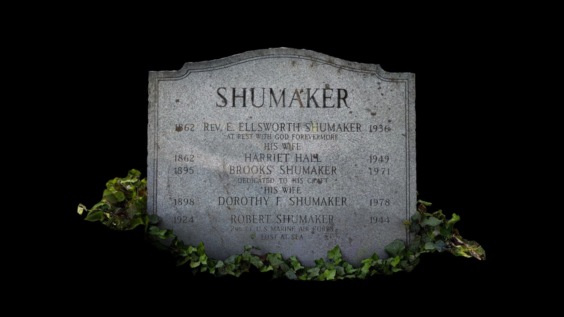 Shumaker gravestone, Mt. Auburn Cemetery - Download Free 3D model by pmanuelian [7937206 ...