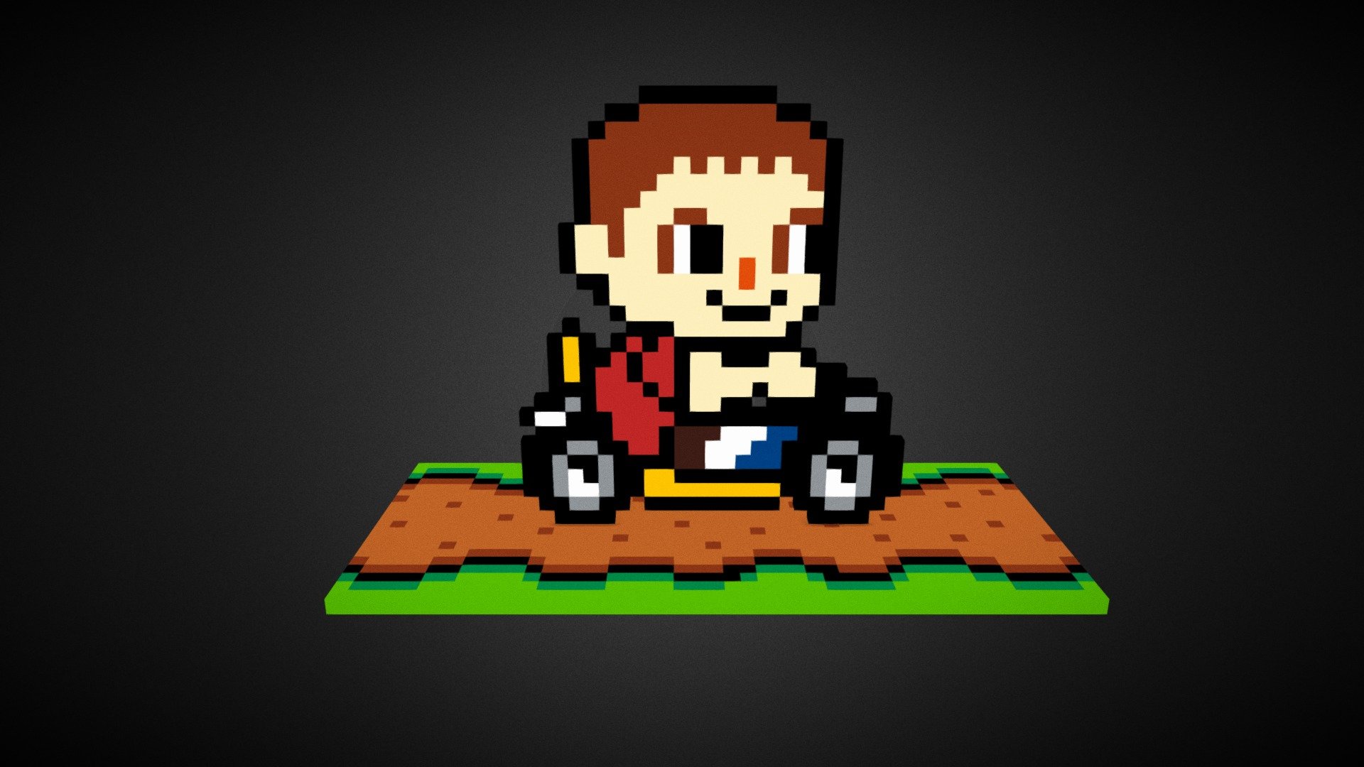 SMK077 - Super Pixel Kart Villager - Buy Royalty Free 3D model by ...