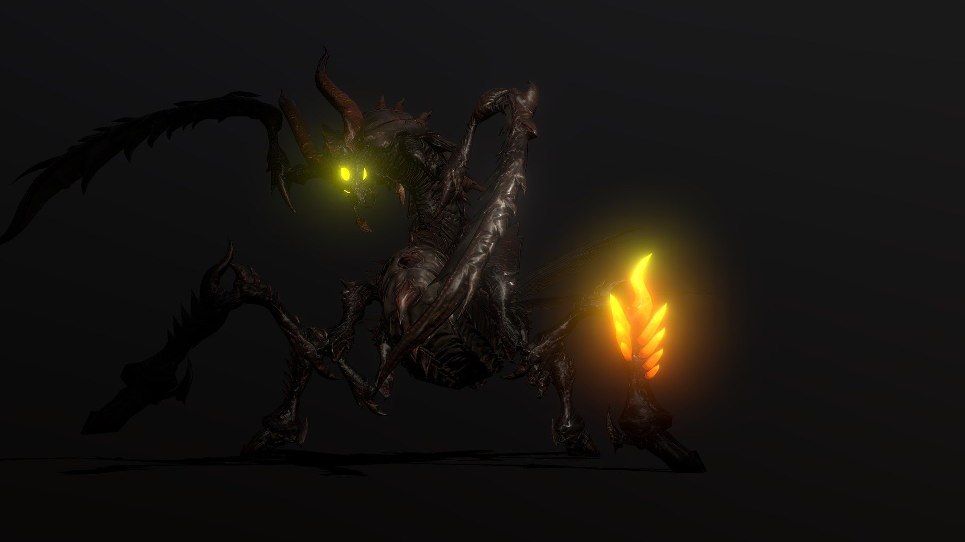 Shadow Flame Mantis - Download Free 3D model by ArachnoBoy (@vang807 ...
