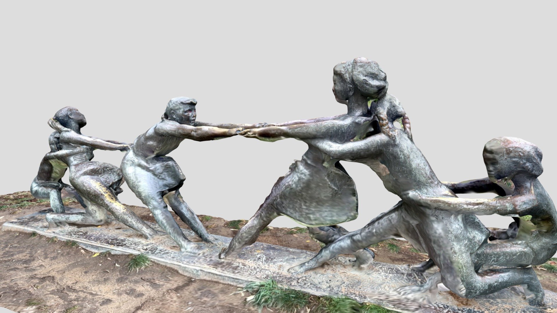 Playing children statue - Download Free 3D model by Rosko [793cd0b ...