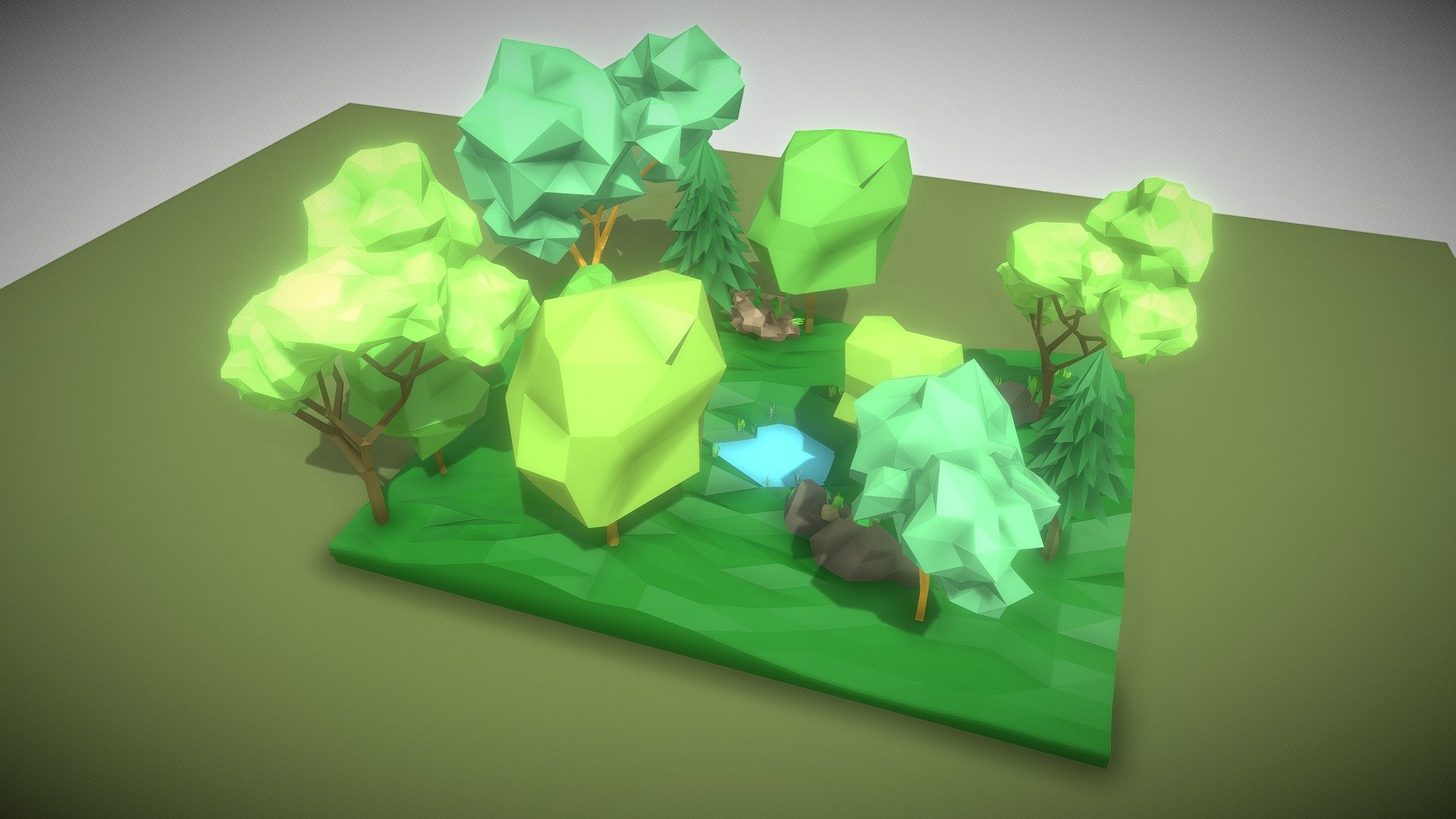Low poly forest - Download Free 3D model by adobrovolskij55 [793d065 ...