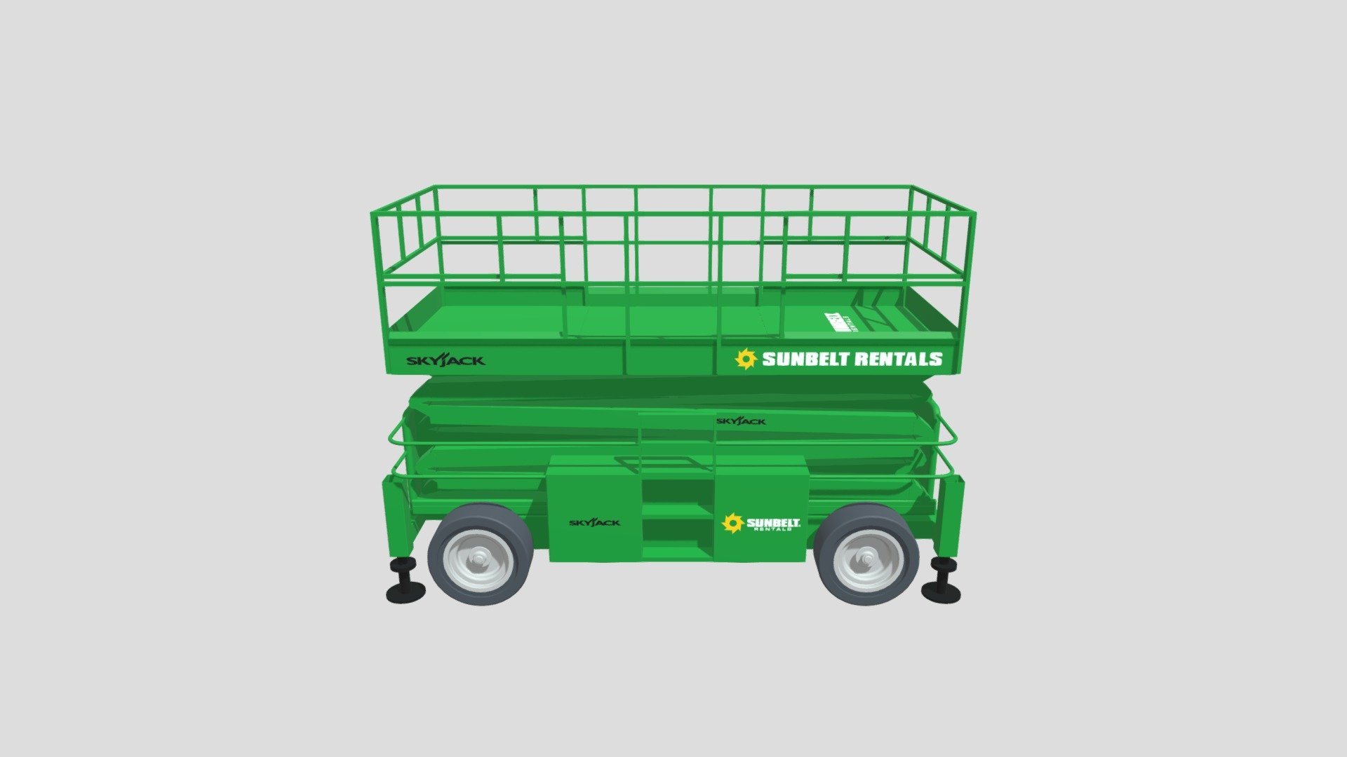 Sunbelt Rentals Diesel Scissor Lift SJ9250RT - 3D model by bimstore ...