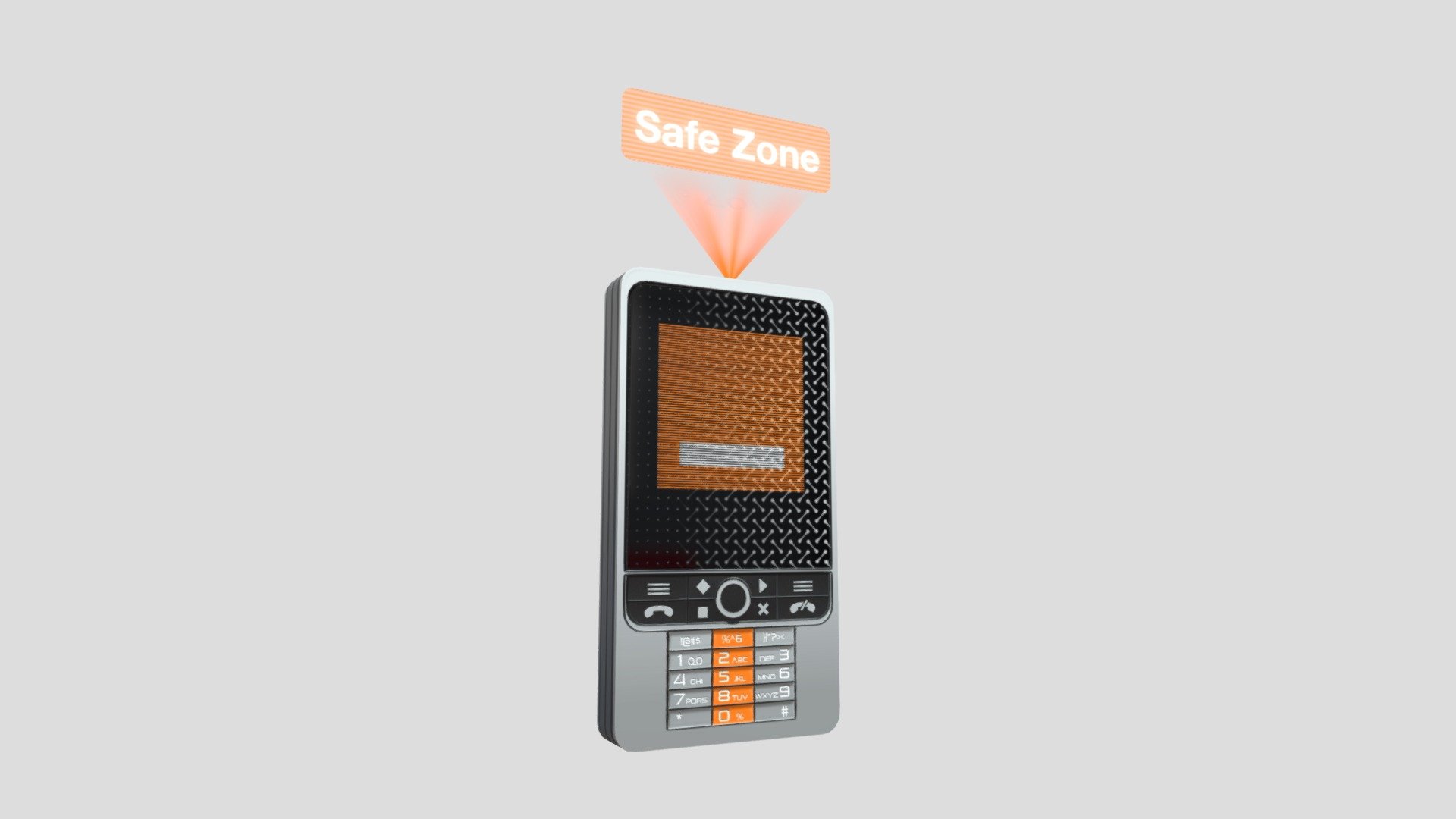 Orange Safe Zone [Texto] Phone - Download Free 3D model by ...