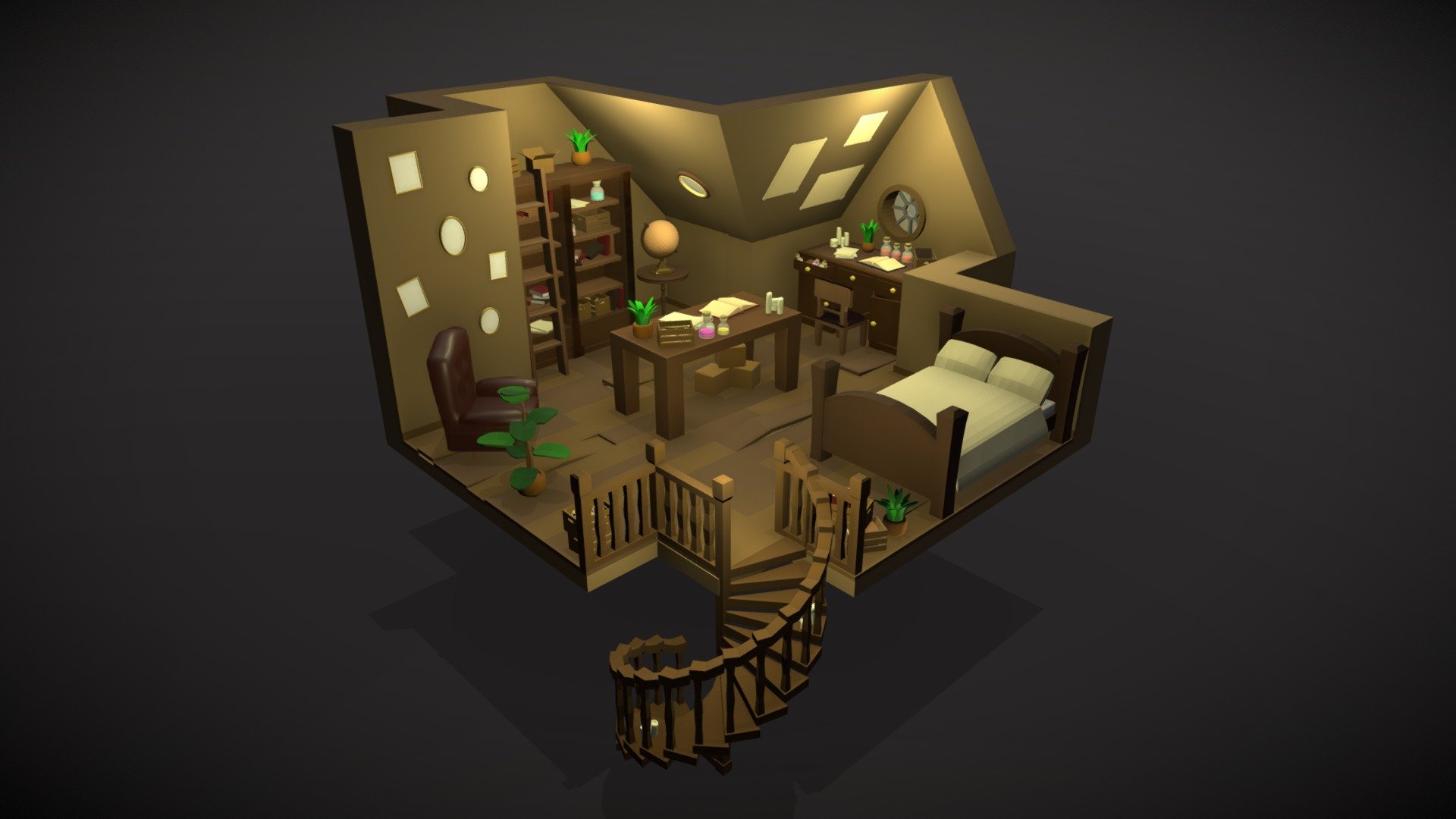My Room + Shine Project - 3D model by noutrovers [794bf12] - Sketchfab