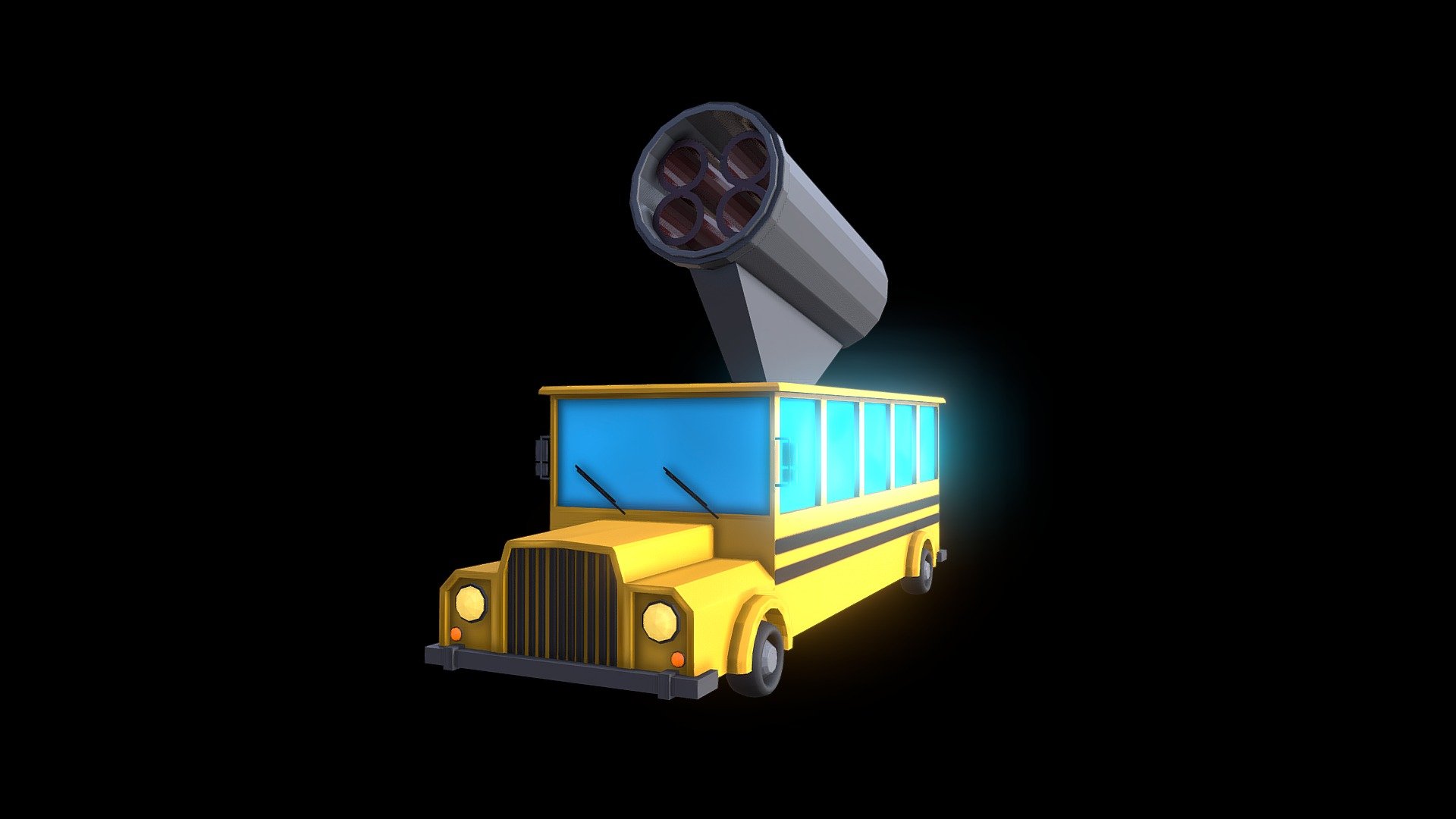 Rocket school bus - 3D model by KarimFatatry [7951b85] - Sketchfab