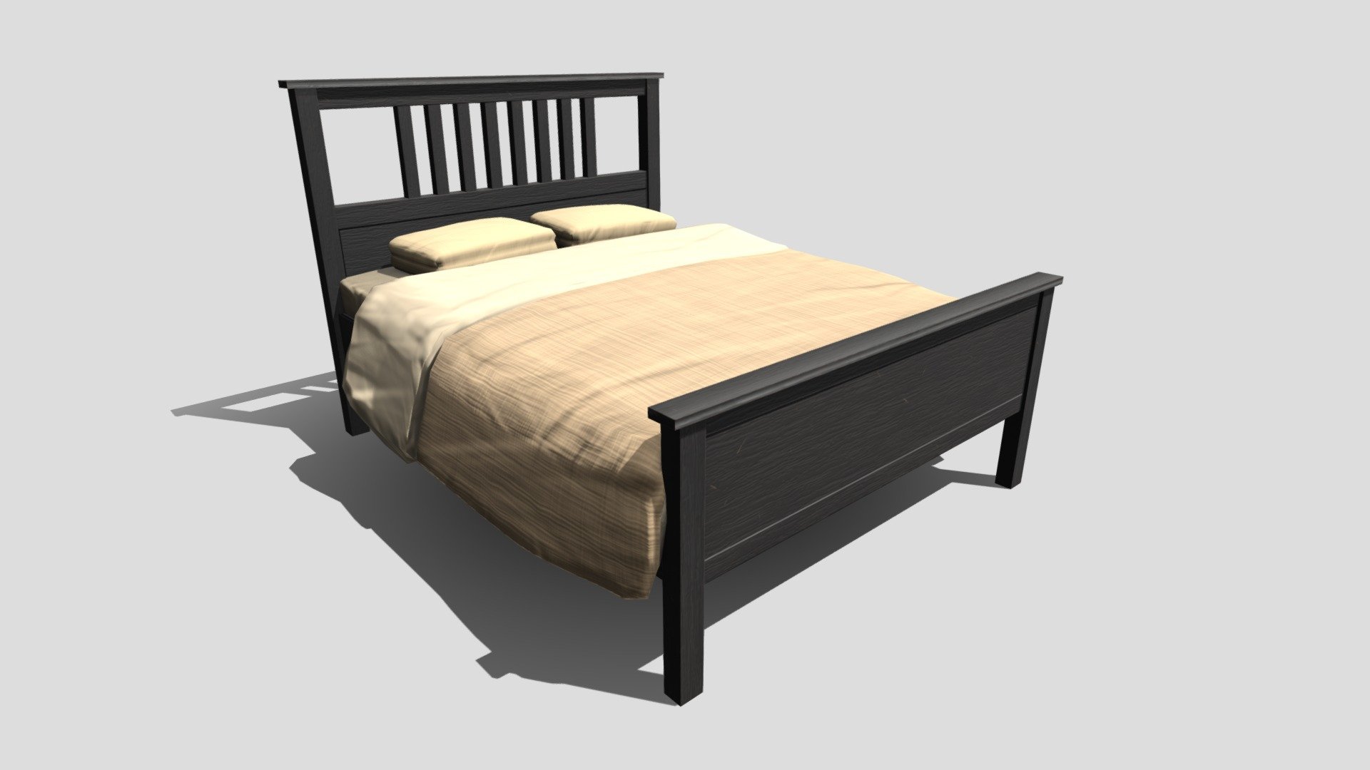 Simple Bed 3d Model By Epad117 [7952544] Sketchfab