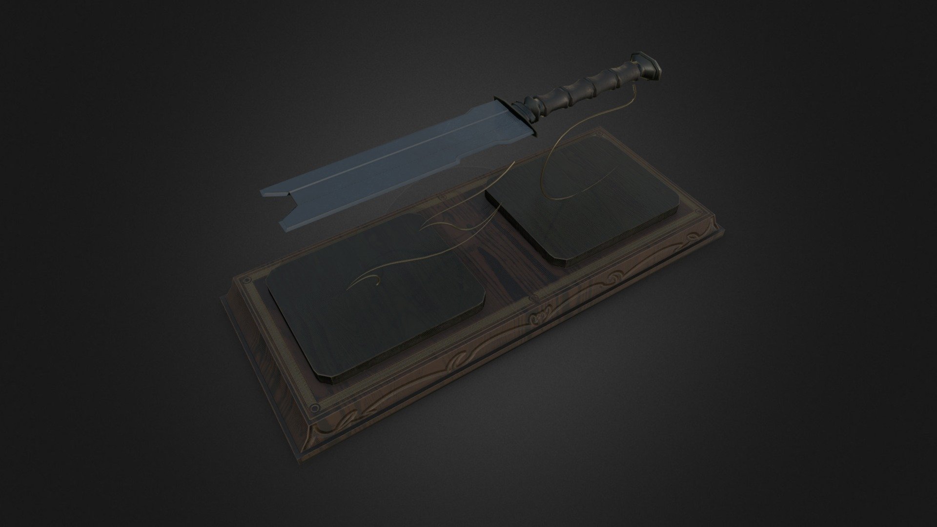 Short Sword Stand Set - 3D model by Dekondar [7954e72] - Sketchfab