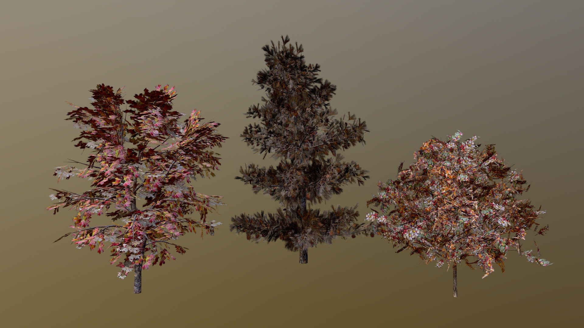 Medpoly Fall Trees Pack + Wind Animation! - Download Free 3D model by ...