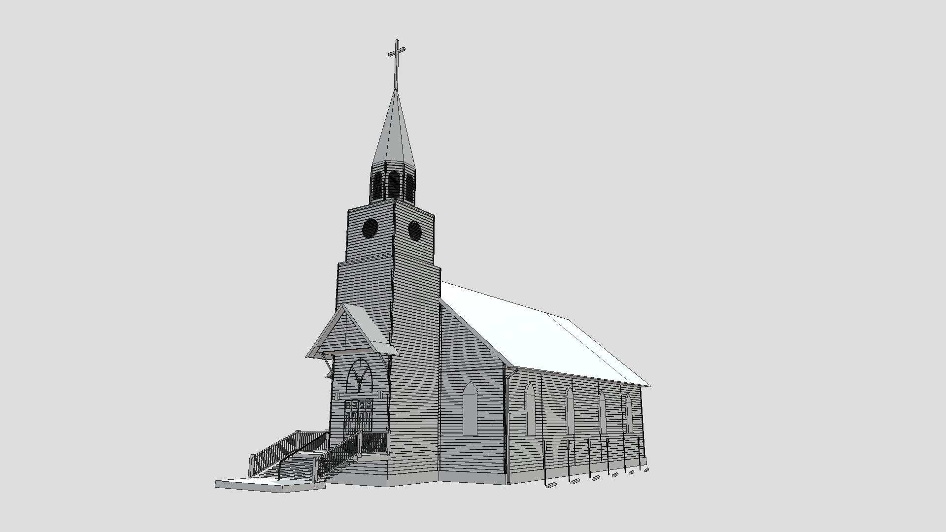Church - Download Free 3D model by TheFailedArchitect [79575a9] - Sketchfab