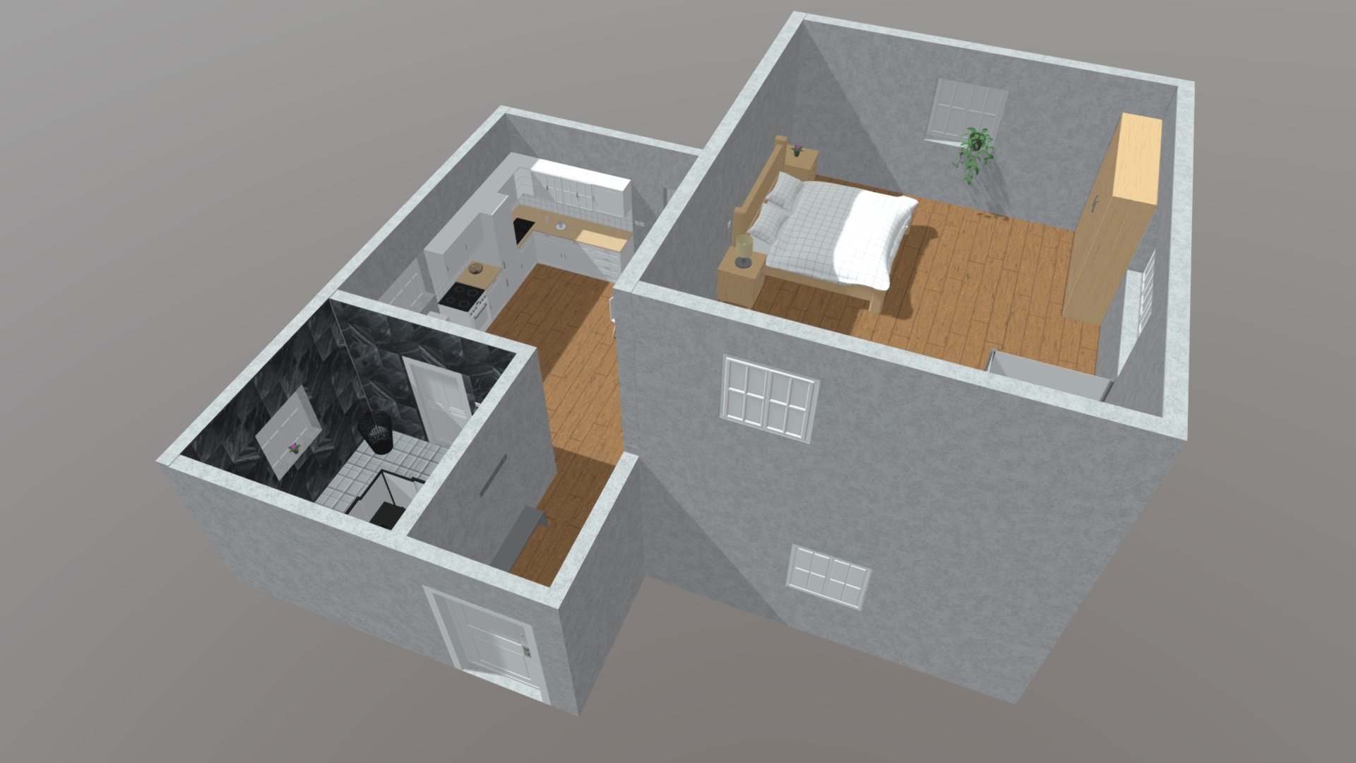 Small Apartment - 3D model by AnnPiskacov (@AndreaPiskacova) [795d516 ...
