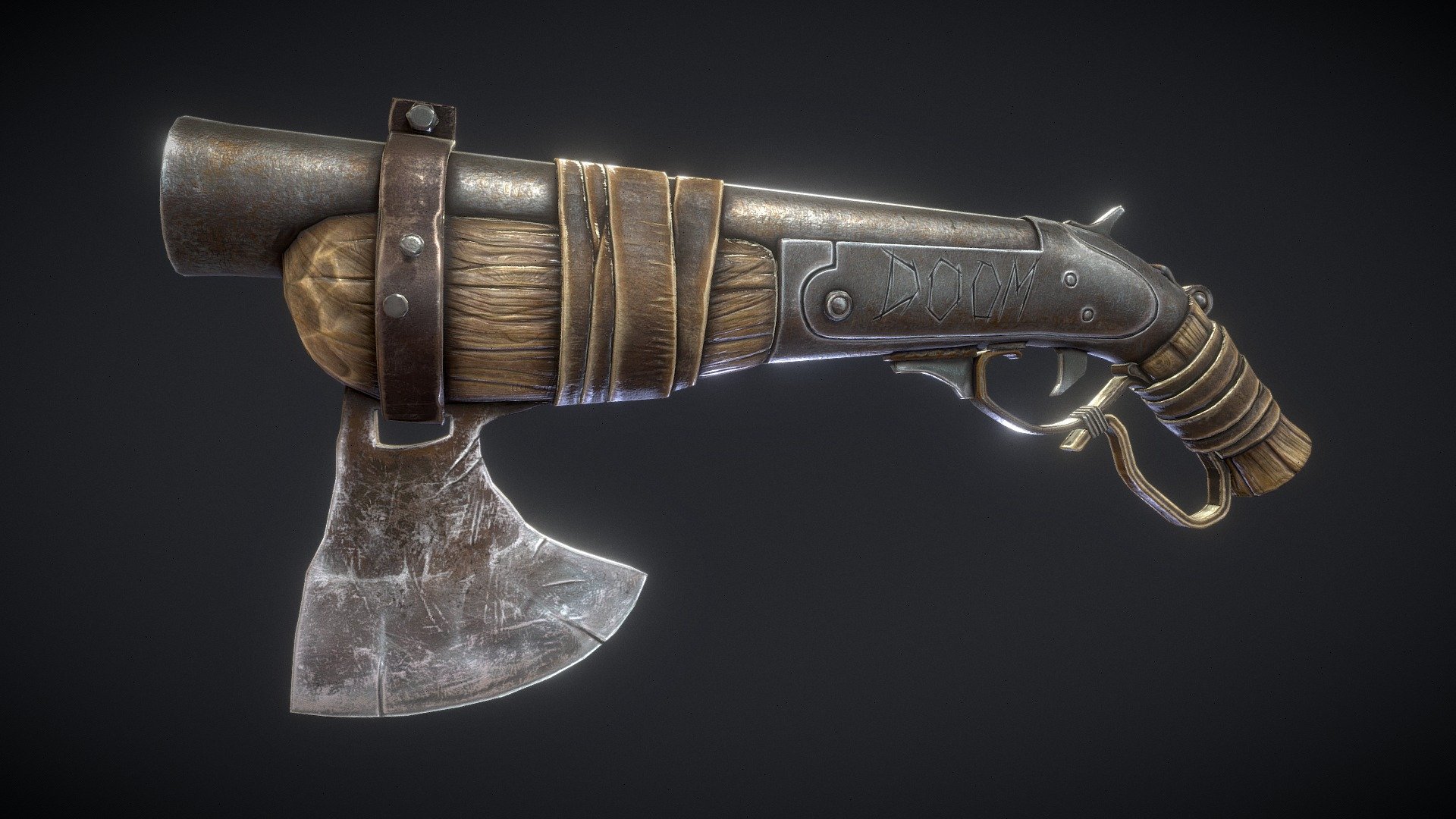 Stylized Post-apocalyptic Shotgun - Download Free 3D model by Agata ...