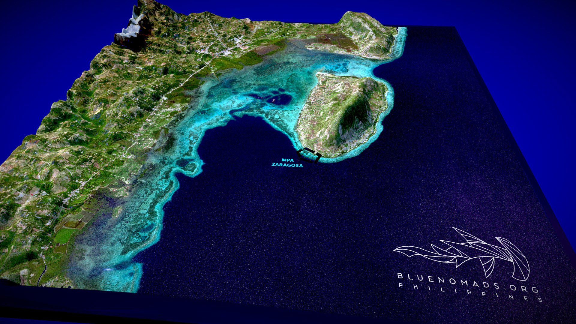 CEB Global Relief 3D Badian Island - 3D model by BlueNomadsOrg ...