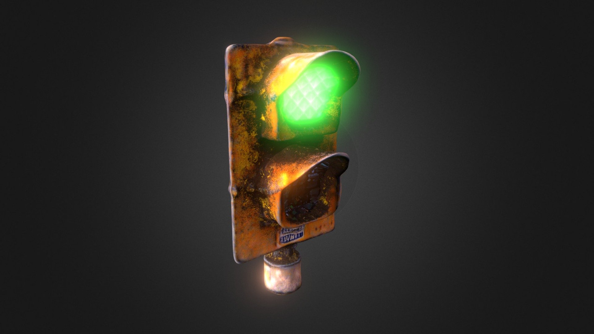 old rusty traffic light 2 - Download Free 3D model by vicente betoret ...