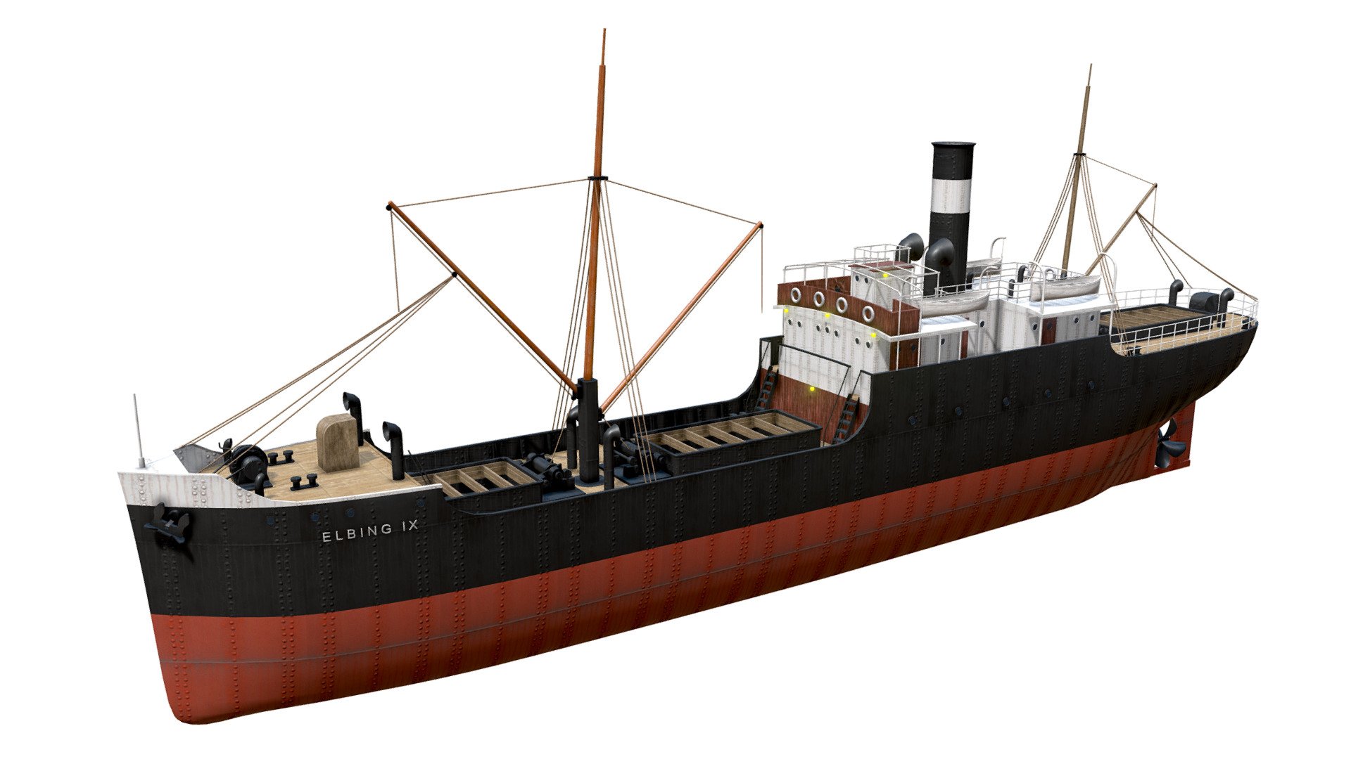 Parowiec "Elbing IX" (ex "Themis") - 3D model by Dziedzictwo ...