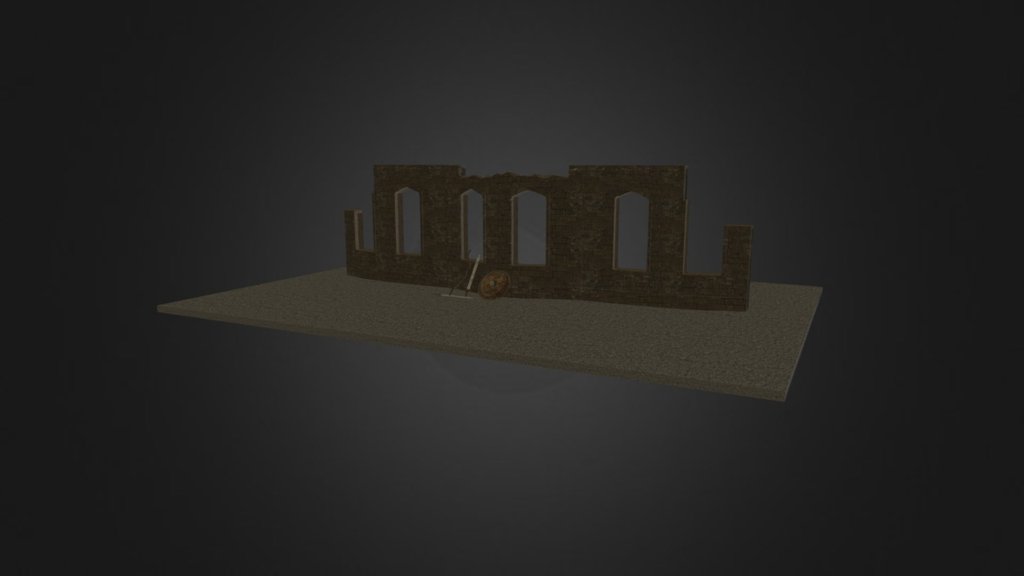 Ruined Wall 3D Model - 3D model by oguzhandagdelen [796b9ae] - Sketchfab