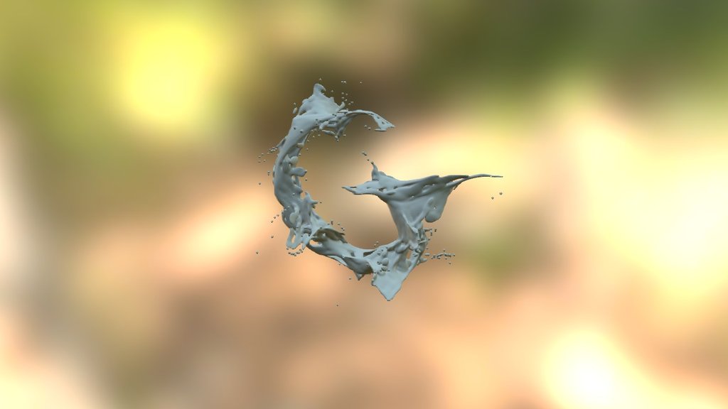 Splash Liquid Alphabet: G - 3D model by Creative Market ...