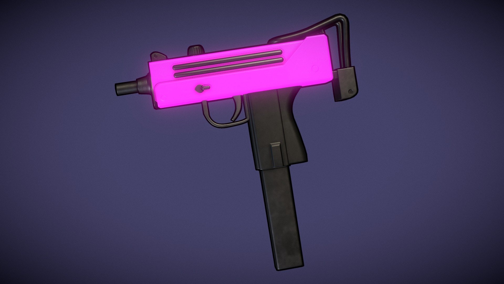 Stylized Mac10 Neon Skin - 3D model by Rico Peters (@ryko777) [79713d1 ...