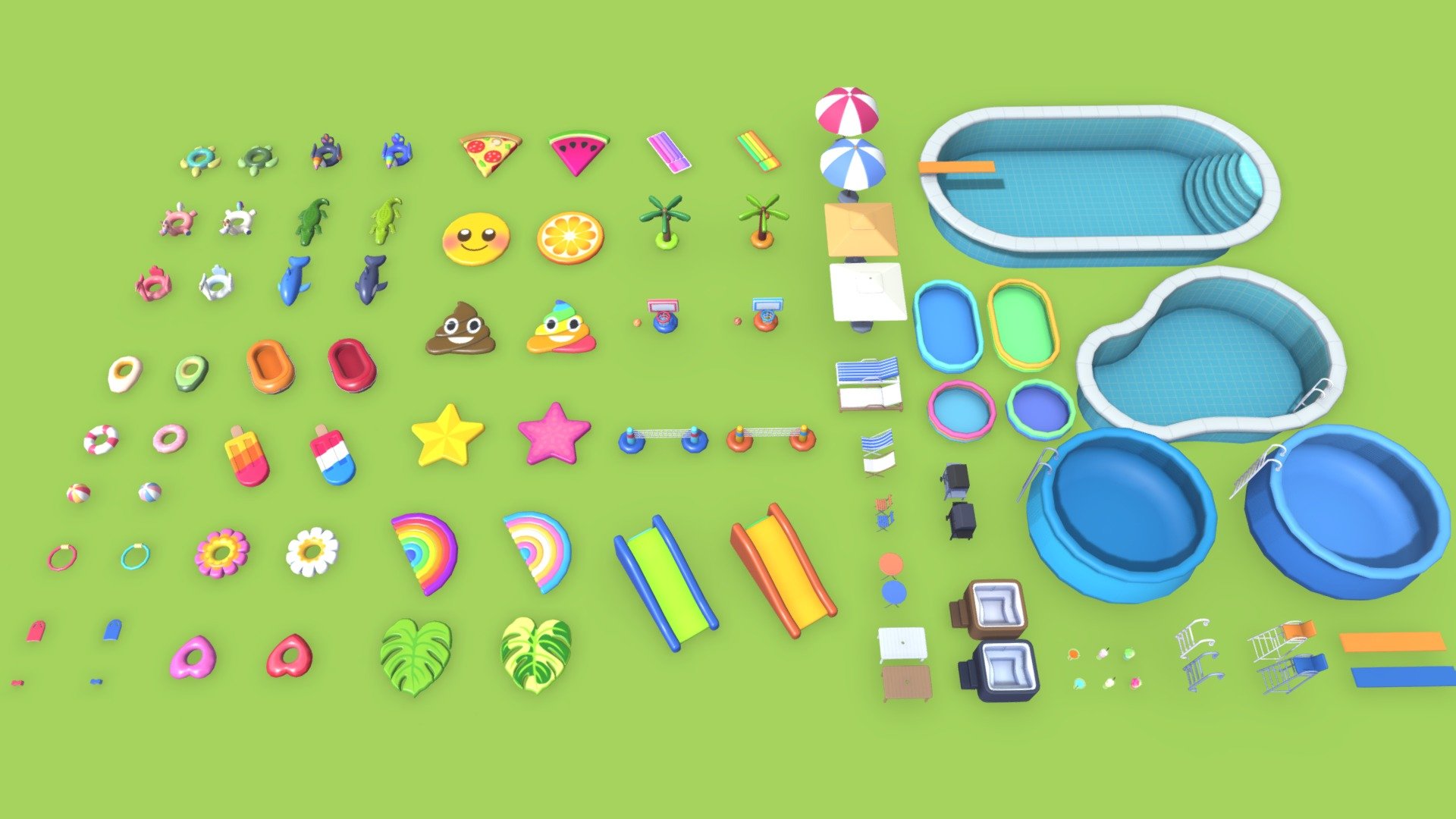 Pool Party Mega Pack - Buy Royalty Free 3D model by Luceed Studio (@luceedstudio) [7974add ...