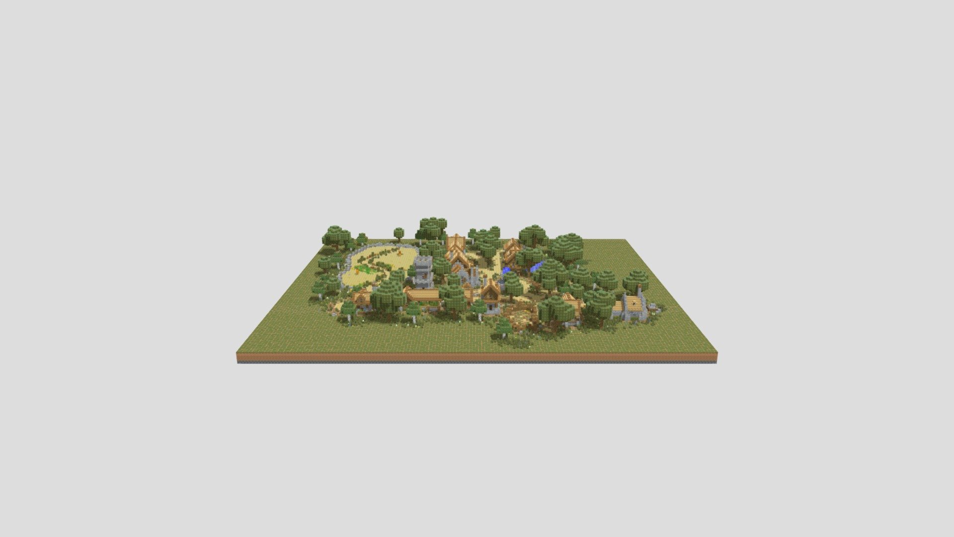 The Village - Minecraft 1_14 - 3D model by brazierzachary [7975ecd ...