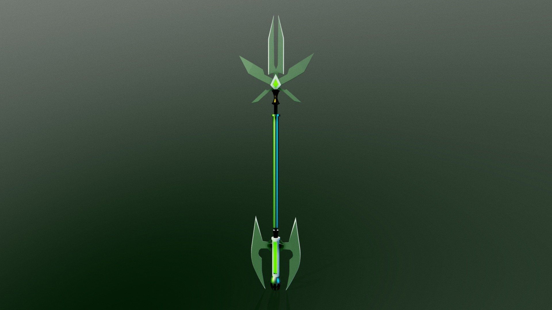 Staff of the Necron Lord. LOW POLY - 3D model by dzenin64 [7979faa ...
