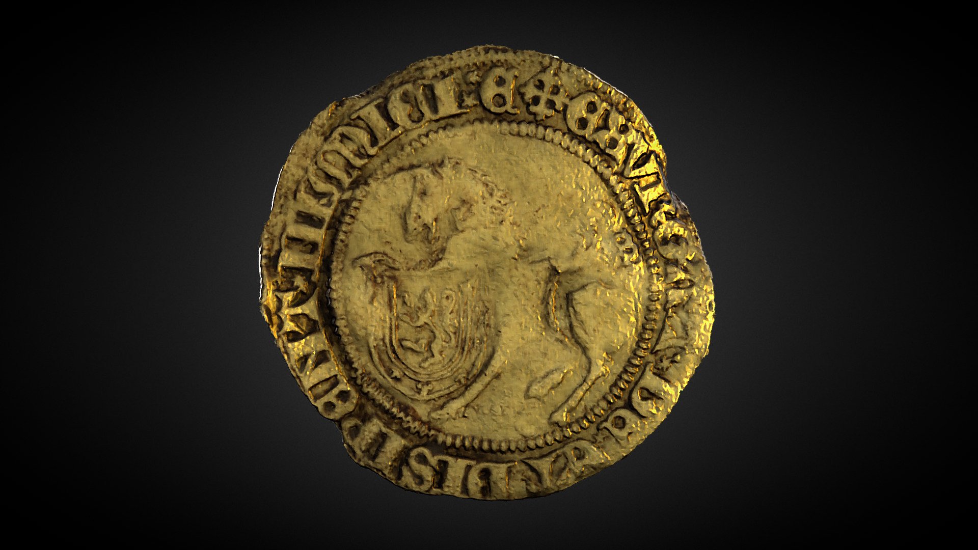 'Unicorn' James III gold coin - Download Free 3D model by Douglas ...
