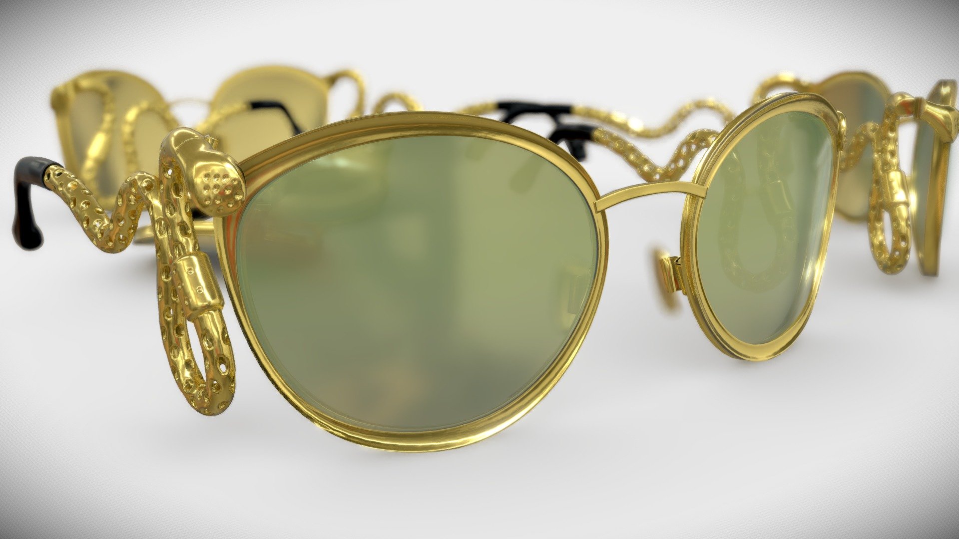 Glasses Viper Gold - 3D model by kisskiss (@kisskisstore) [797e6a3 ...
