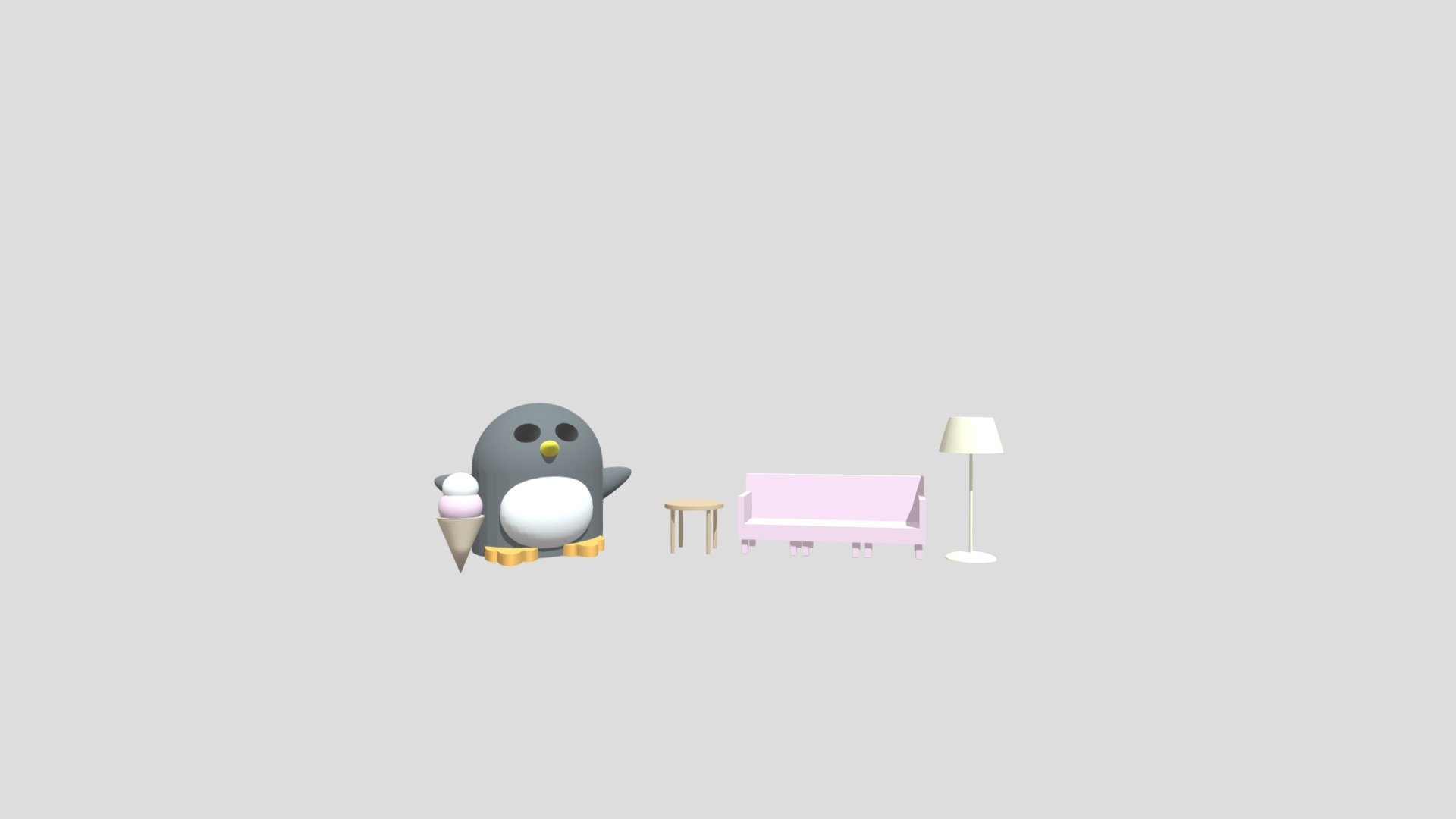 penguin :D - 3D model by Karlygash [7981678] - Sketchfab