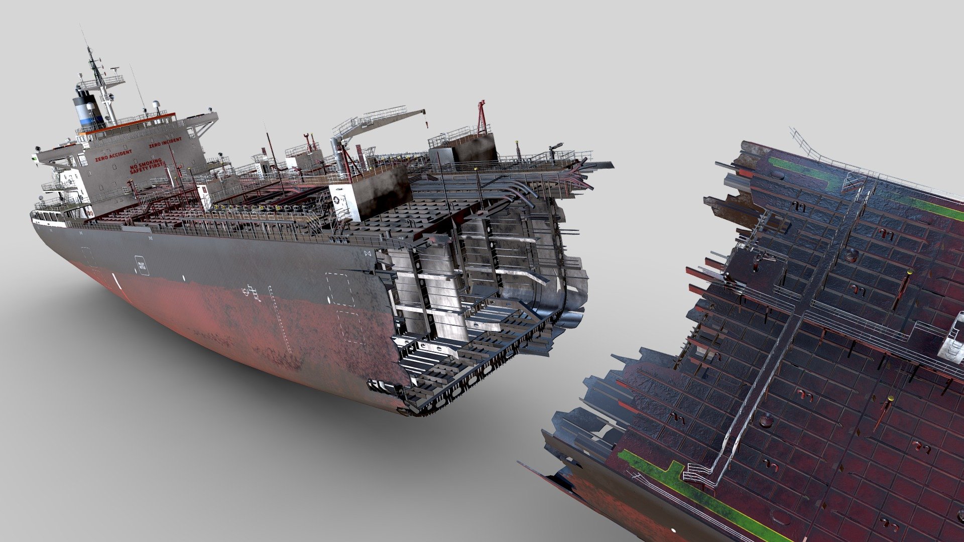 Shipwreck broken tanker - Buy Royalty Free 3D model by IgYerm (@IgorYerm) [79869c1] - Sketchfab ...