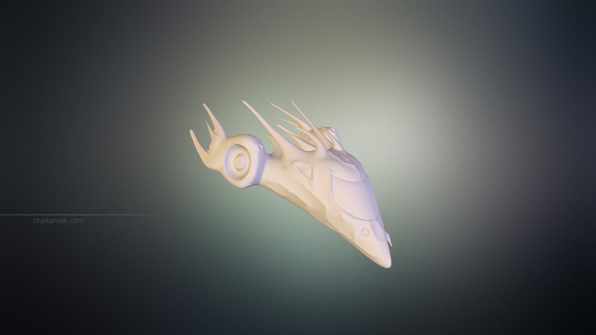 Biomechanical Living Ship - 3D model by Chaitanya Krishnan (@chaitanyak ...