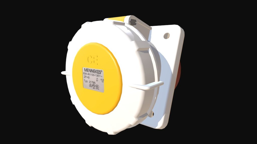 MENNEKES #2179 PMS 63A/3P/110V/4H IP67 - 3D model by BH-eStore [798d294 ...