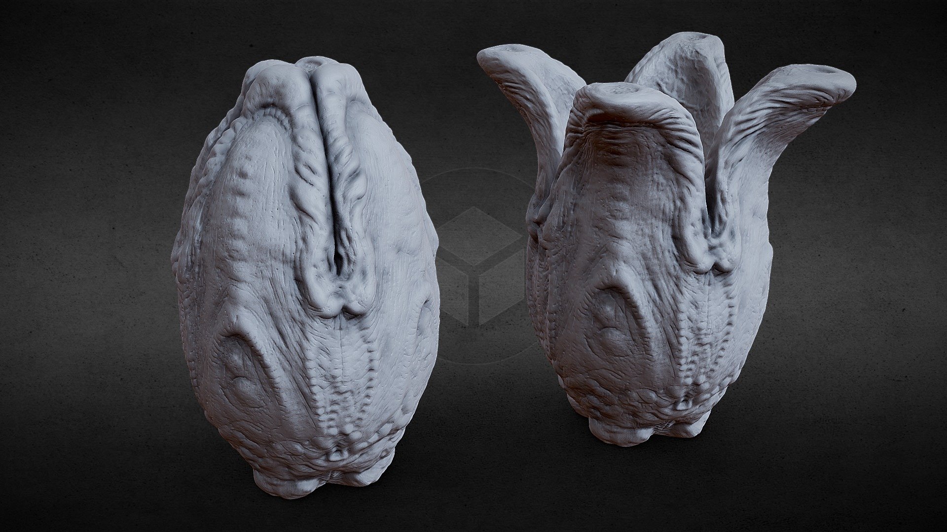 3D PRINTABLE ALIEN COVENANT CLOSED AND OPEN EGG - Buy Royalty Free 3D ...