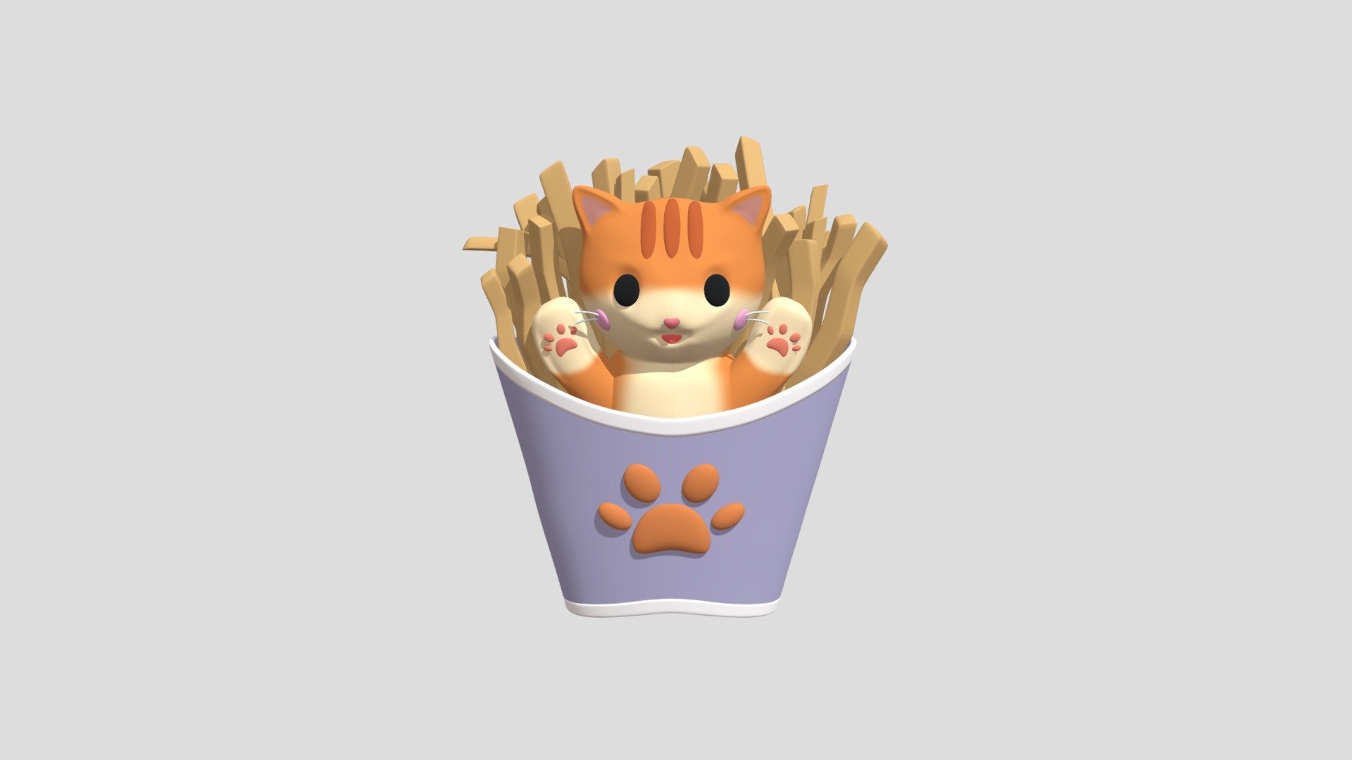 Cat with potatoes - Download Free 3D model by dablndr02 [798f1fd ...