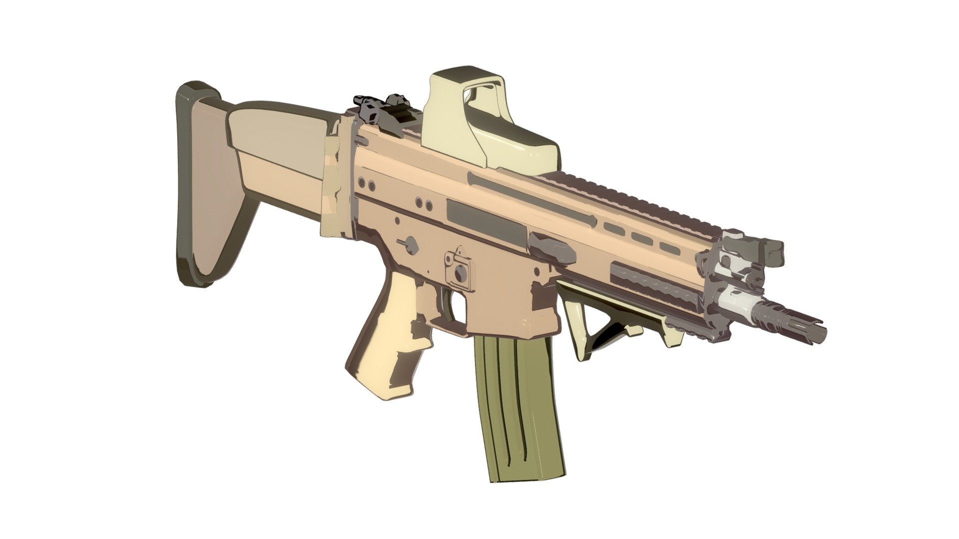 Assault Rifle - Download Free 3D model by Mateusz Woliński (@jeandiz ...