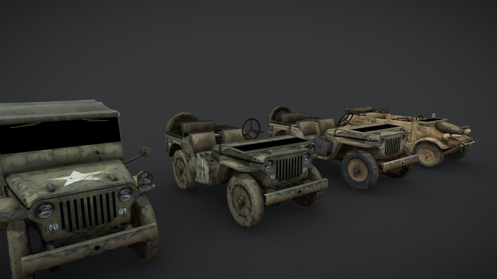 Military Jeeps - Call of Duty 2 ᴴᴰ - Download Free 3D model by Nazar ...