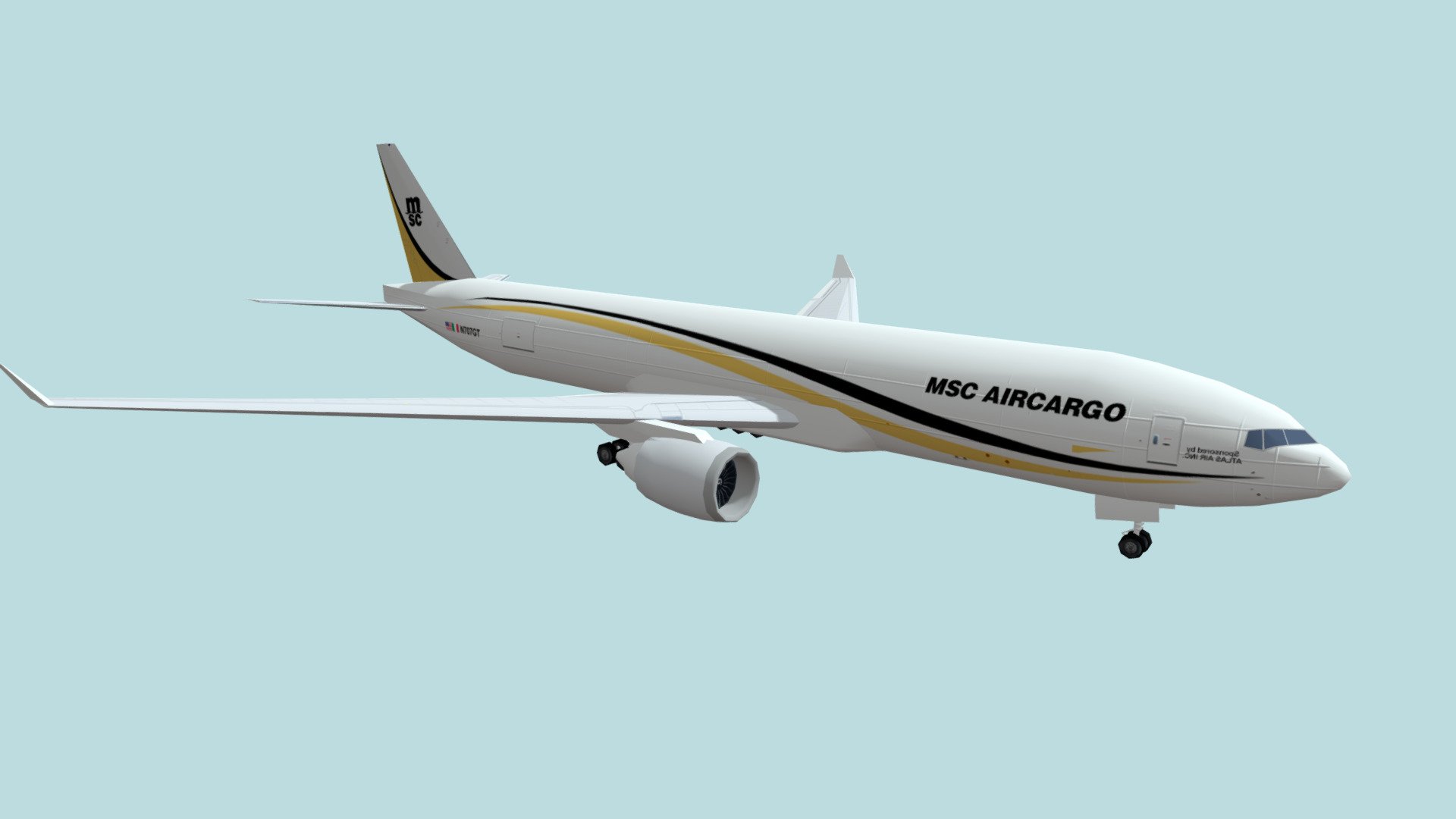 Aircraft Boeing B777F MSC Cargo - 3D model by CSModels [7998d7a ...