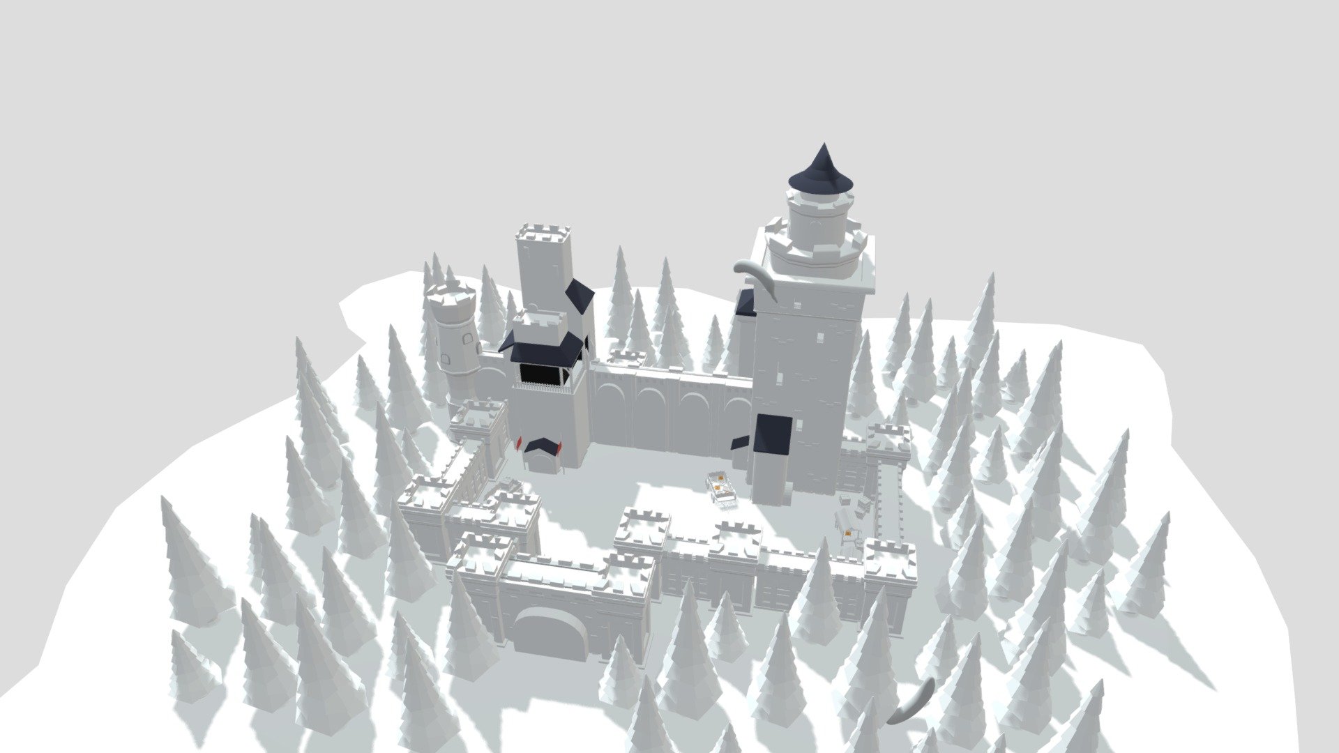 Castle Environment - 3D model by MontyW [799c935] - Sketchfab