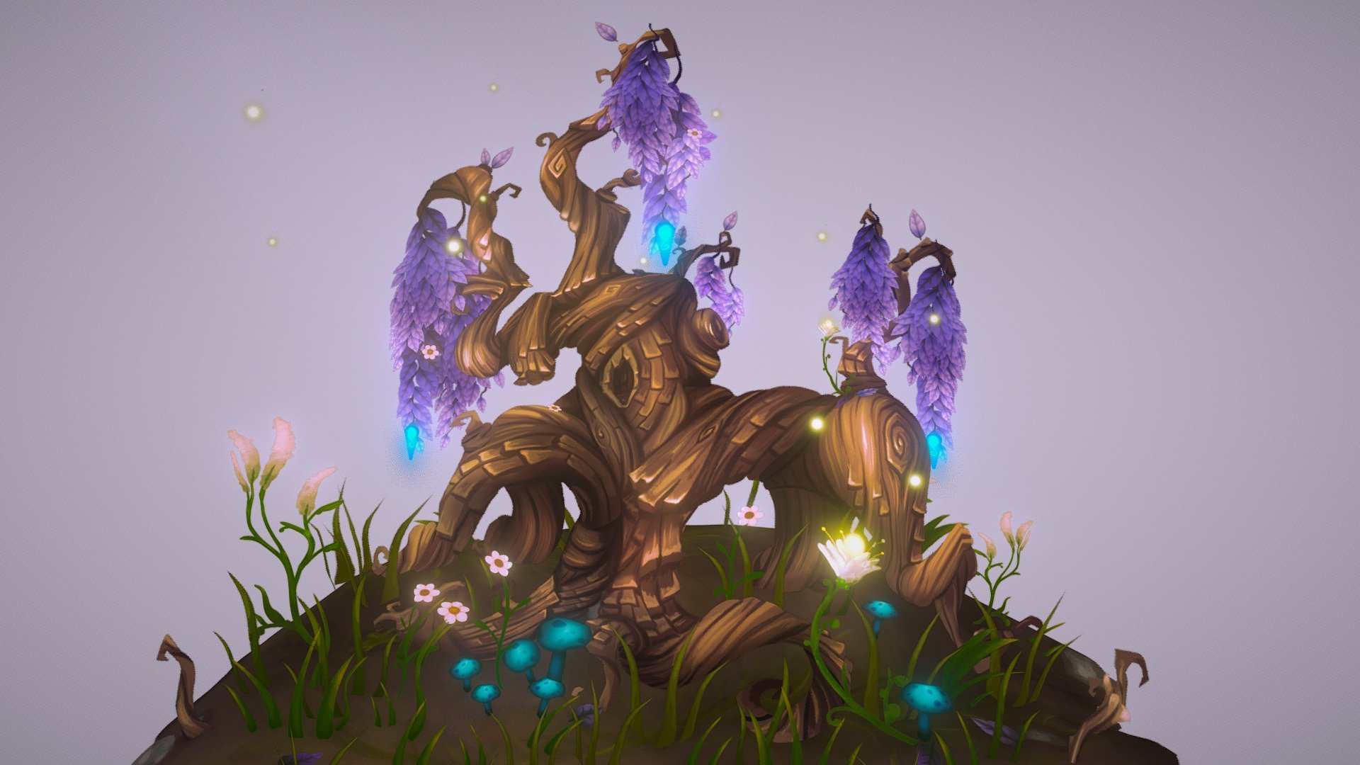 2.5D Tree Scene - 3D model by Fulya.Guney [799e17a] - Sketchfab