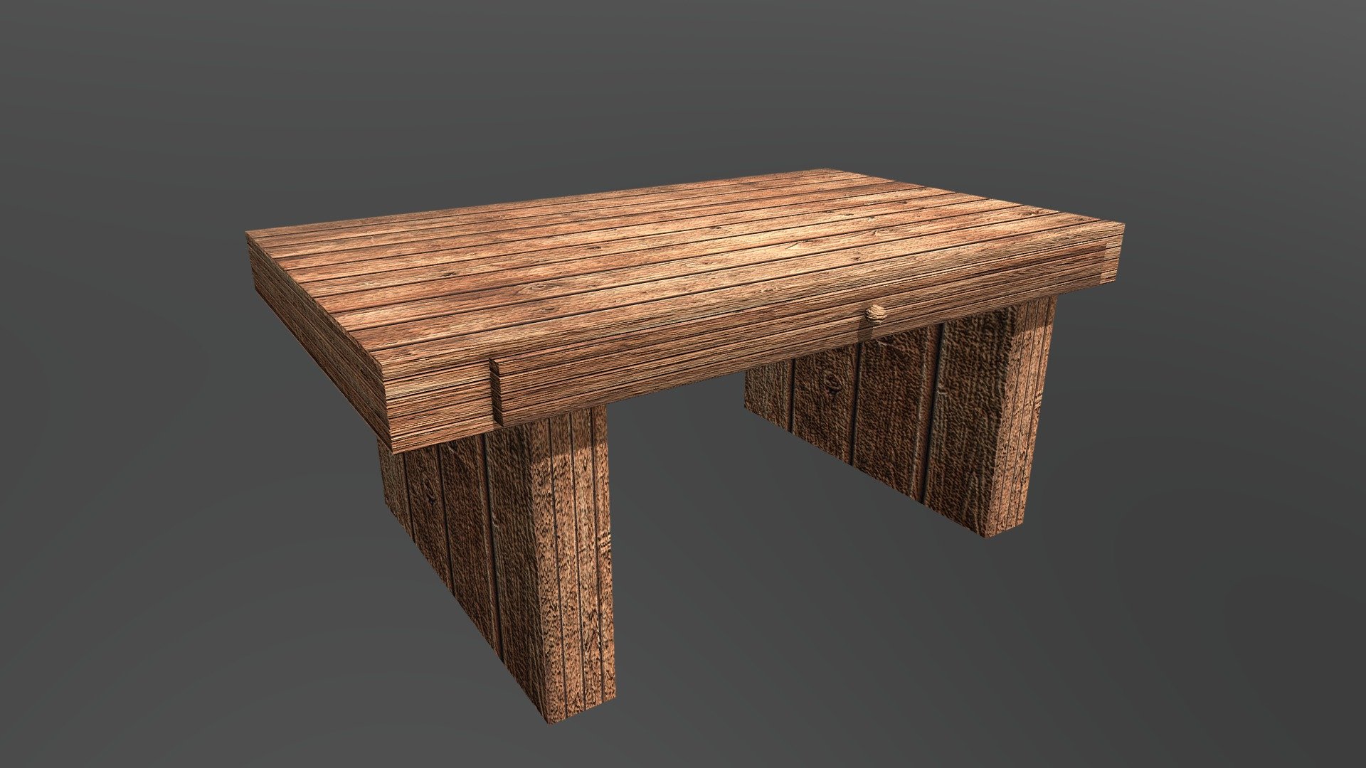Wooden Desk - 3D model by marigar (@marigarcia28) [79a0761] - Sketchfab