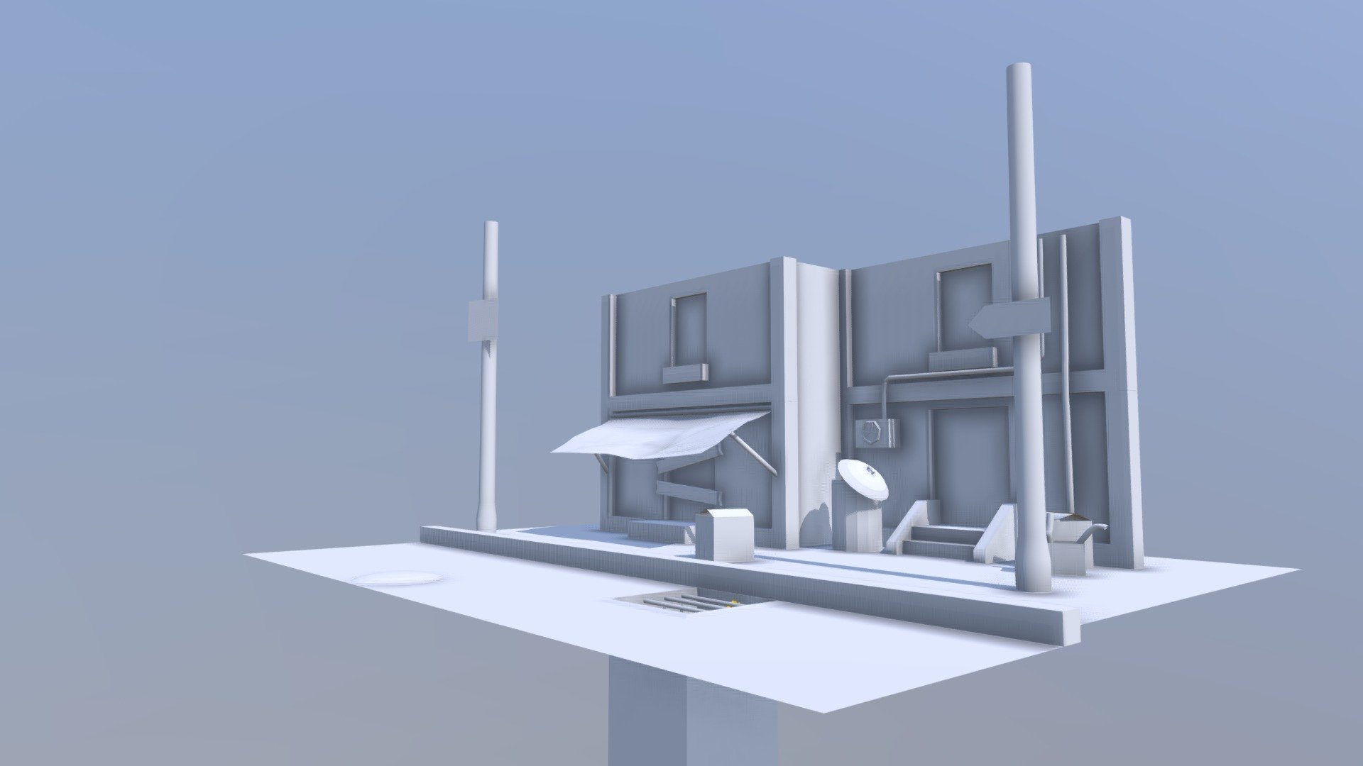 Modular Street - 3D model by JavierMetrika [79a1ef0] - Sketchfab